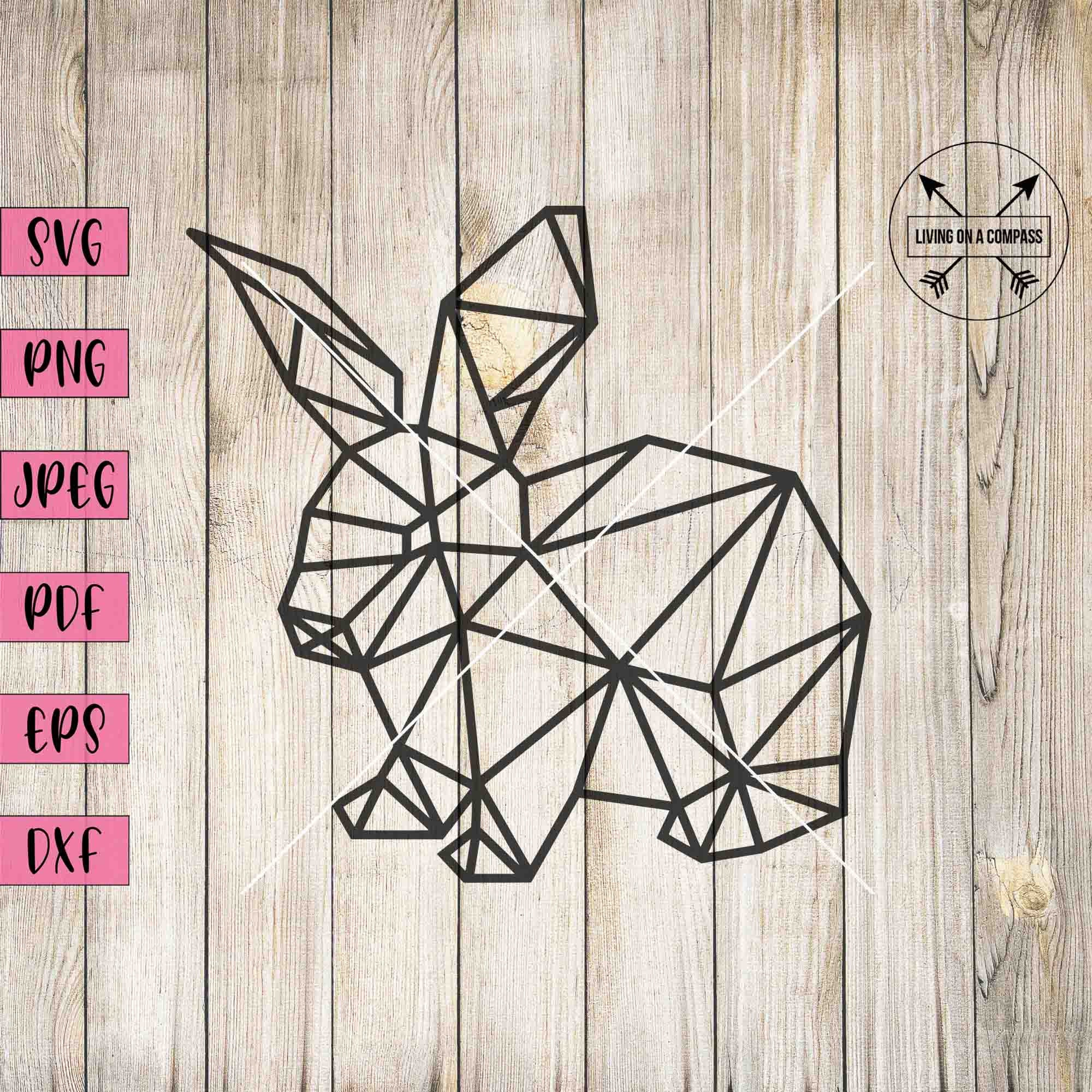 Rabbit Svg, Geometric Rabbit Svg, Bunny Svg, Bunny Png, Bunny Clipart ...