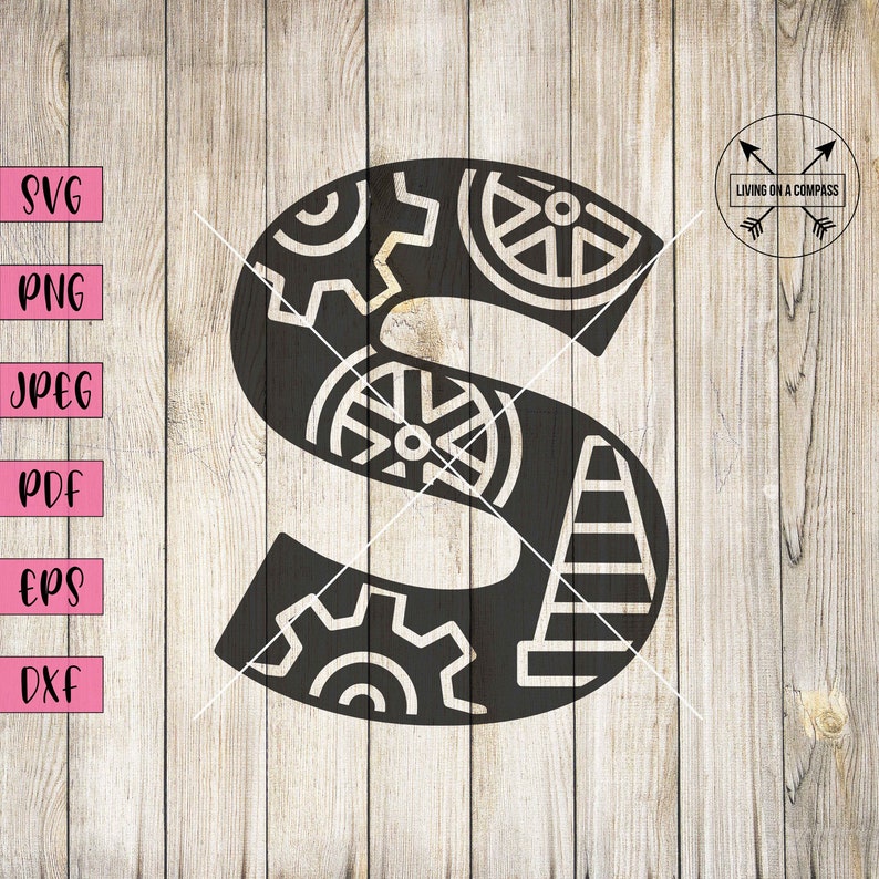 Mechanical Letter S Svg Personalized Letter Art Car Decals - Etsy