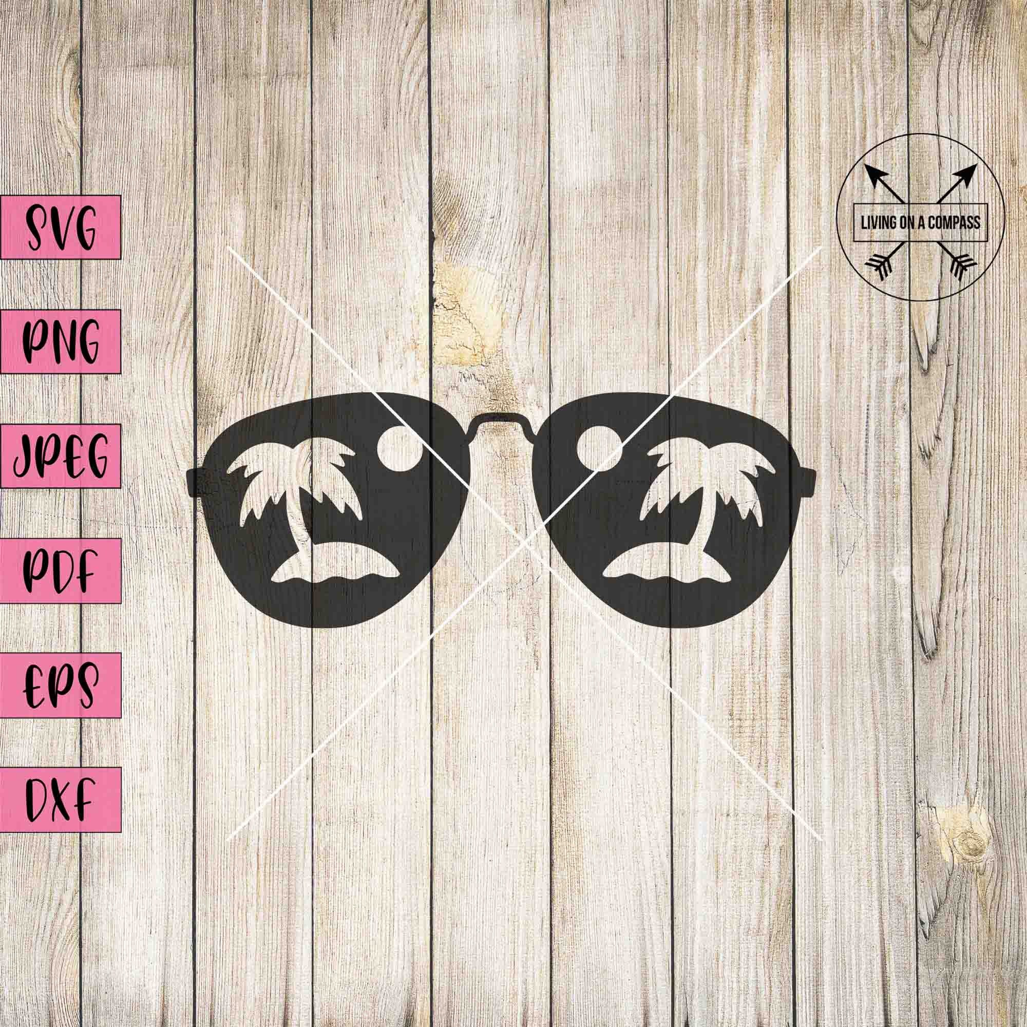 Beach Sunglasses Svg, Sunglasses Svg, Sunglasses Clipart, Beach Svg ...