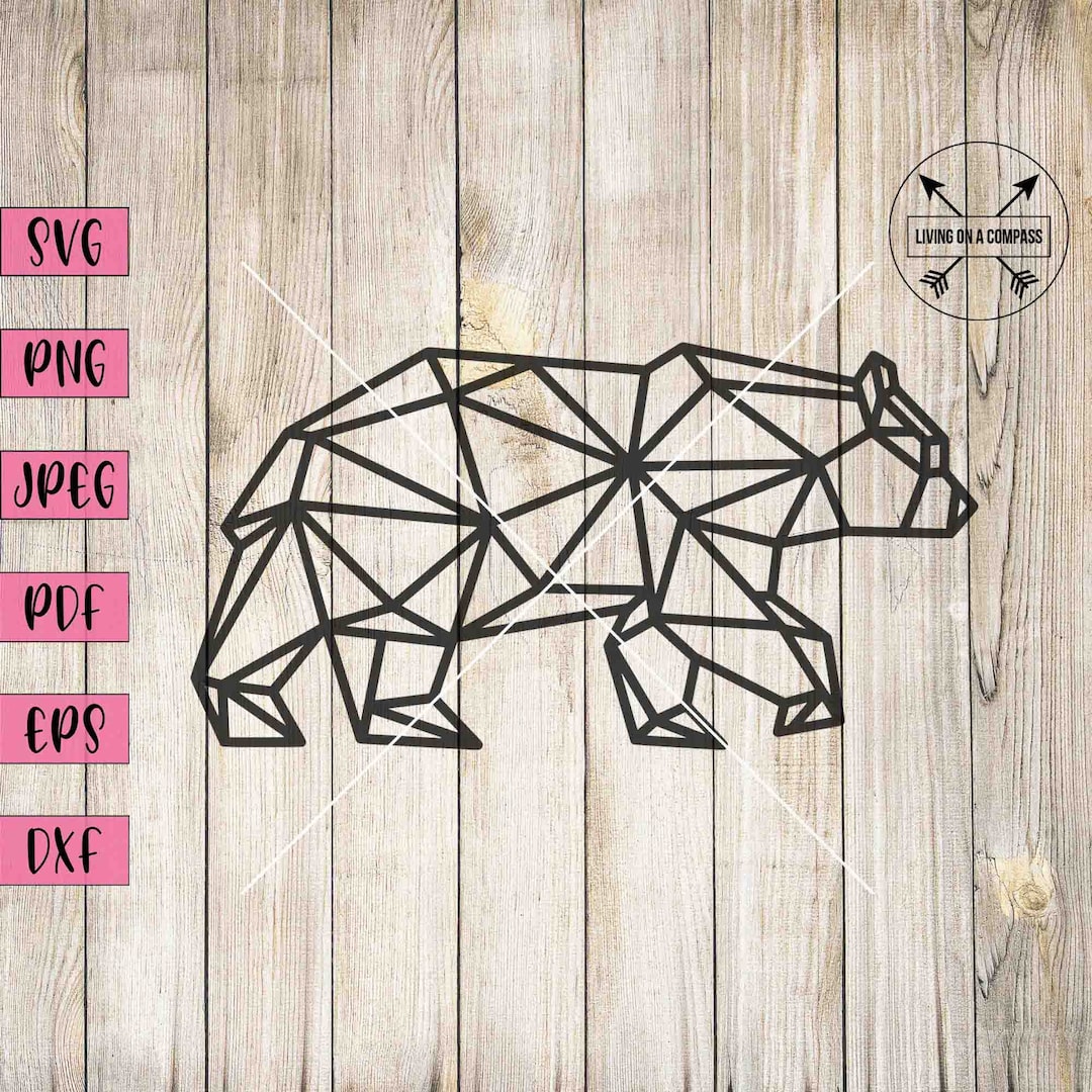 Oso svg, oso geométrico, oso png, imágenes prediseñadas de oso ...