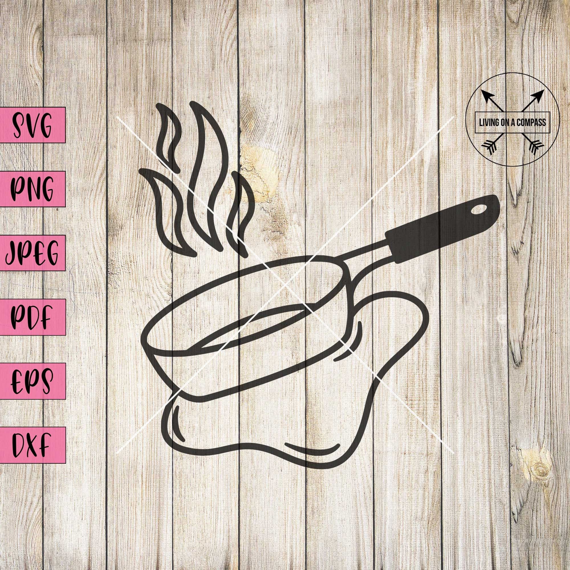 Frying Pan Svg Cooking Birthday Party Personalized Cookware - Etsy