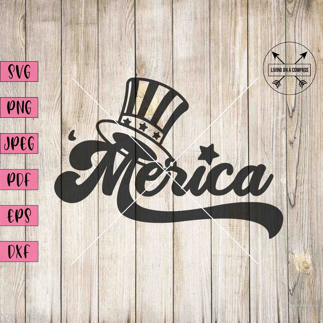 Merica Svg, America Png, America Clipart, Independence Day Decorations ...