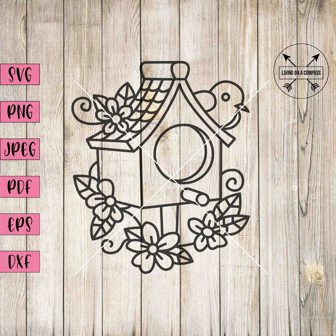 Bird House Svg, Bird House Decor, Bird Svg, Bird Clipart, Bird Vector ...