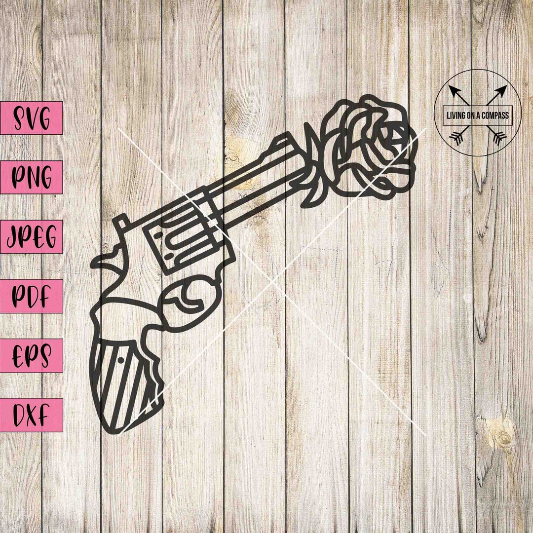 Gun and Rose Svg Gun Svg Guns Svg Gun Art Soldier Svg - Etsy
