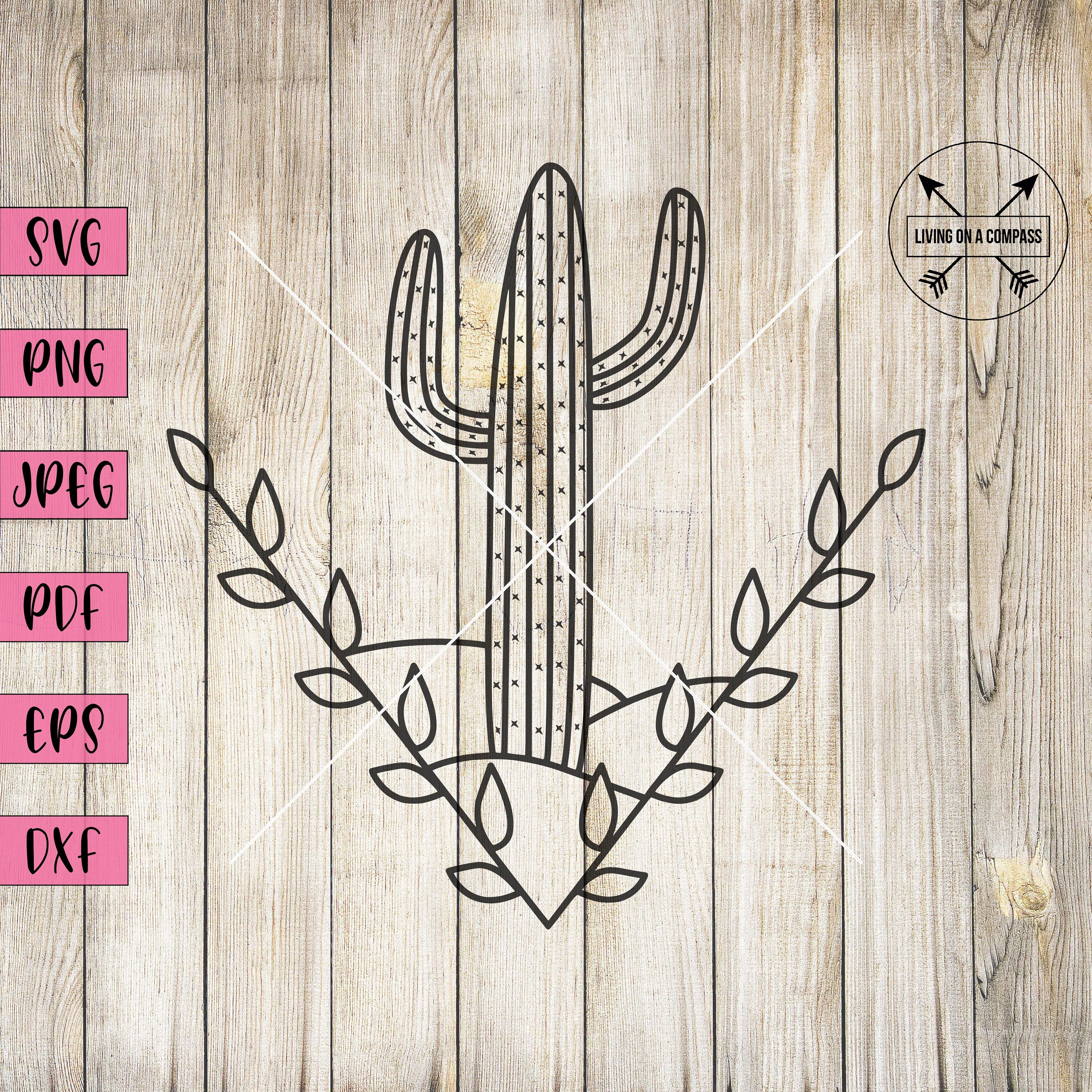 Cactus Svg, Cactus Clipart, Succulent Svg, Cactus Vector, Cactus Plant ...