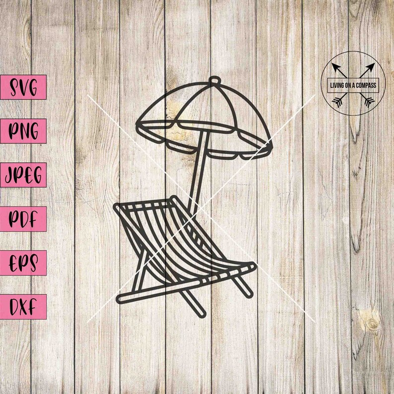 Beach Chair Svg, Beach Svg, Beach Clip Art, Beach Decals, Beach Party ...