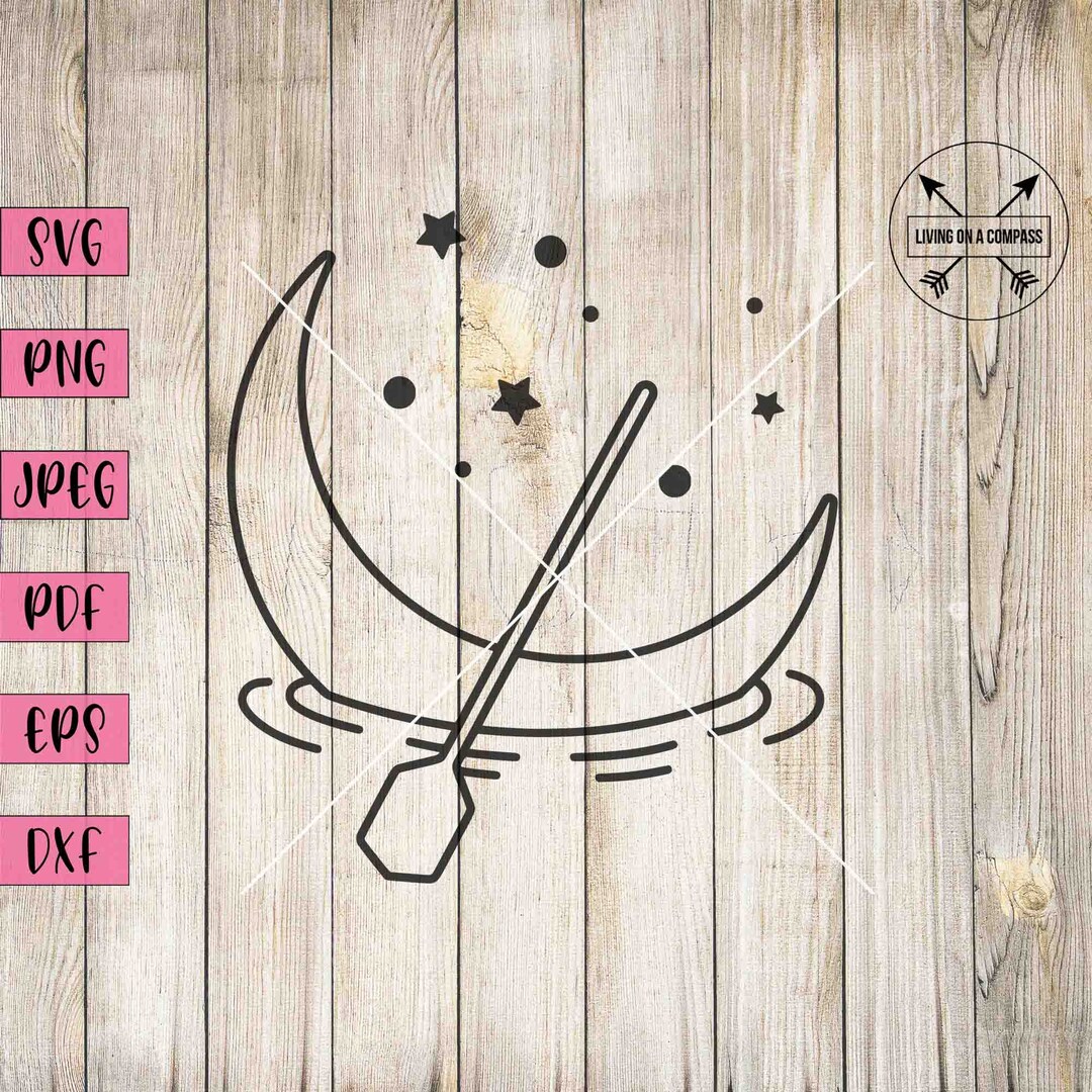 Moon Svg, Moon Boat, Crescent Moon Svg, Moon Png, Moon Clip Art, Moon ...