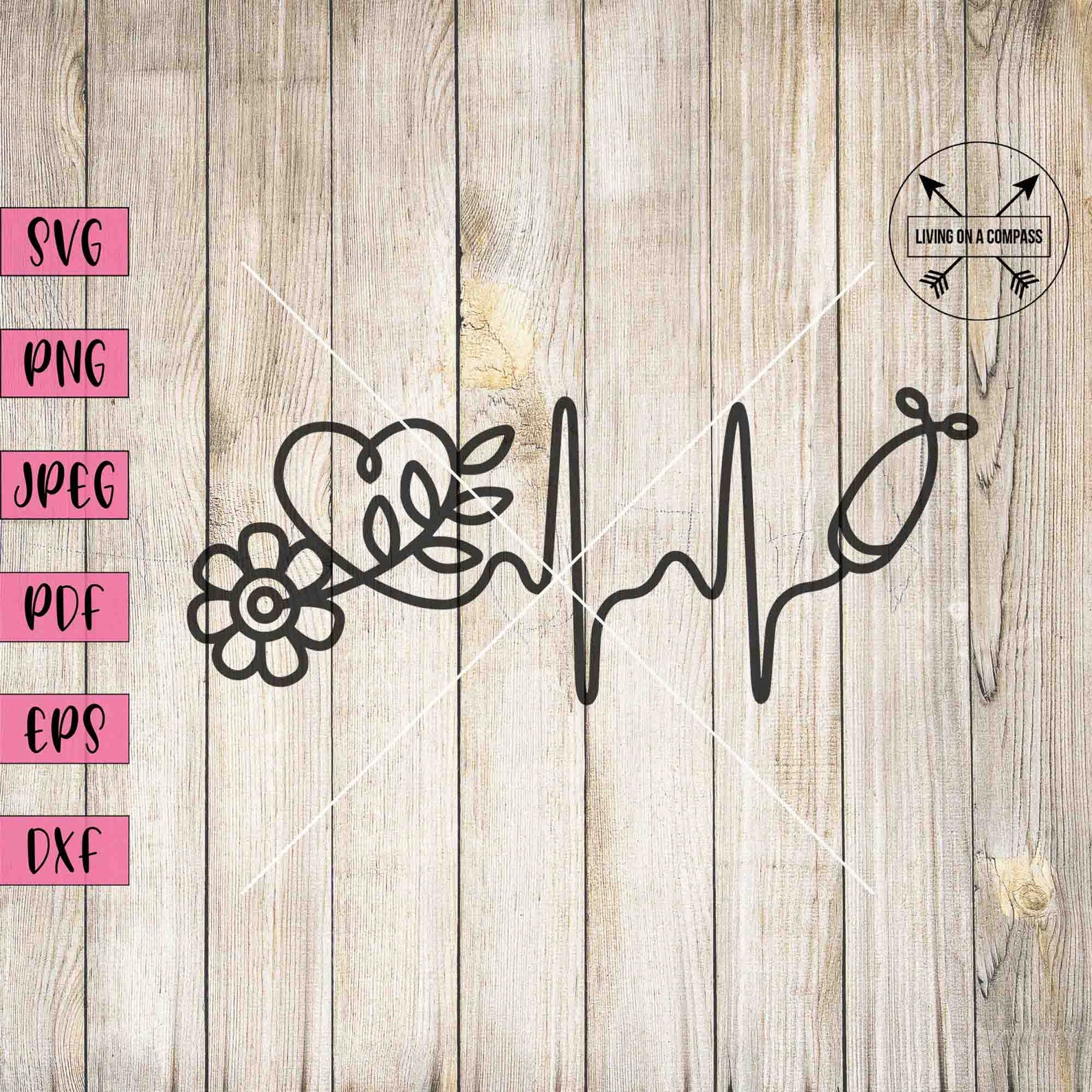 ECG Svg Heartbeat Svg Cardiology Medical Stethoscope Svg - Etsy