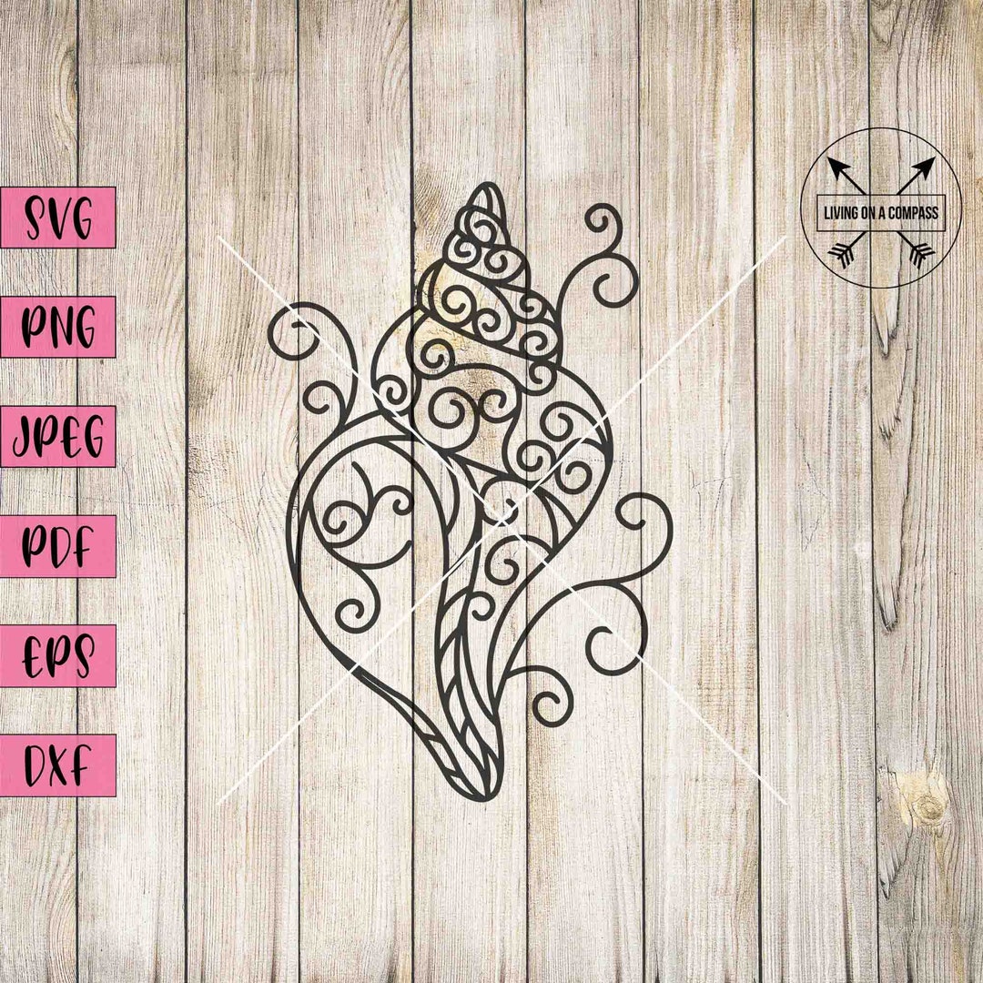 Shell Svg, Shell Png, Shell Wall Art, Shell Art, Shell Print, Seashell ...