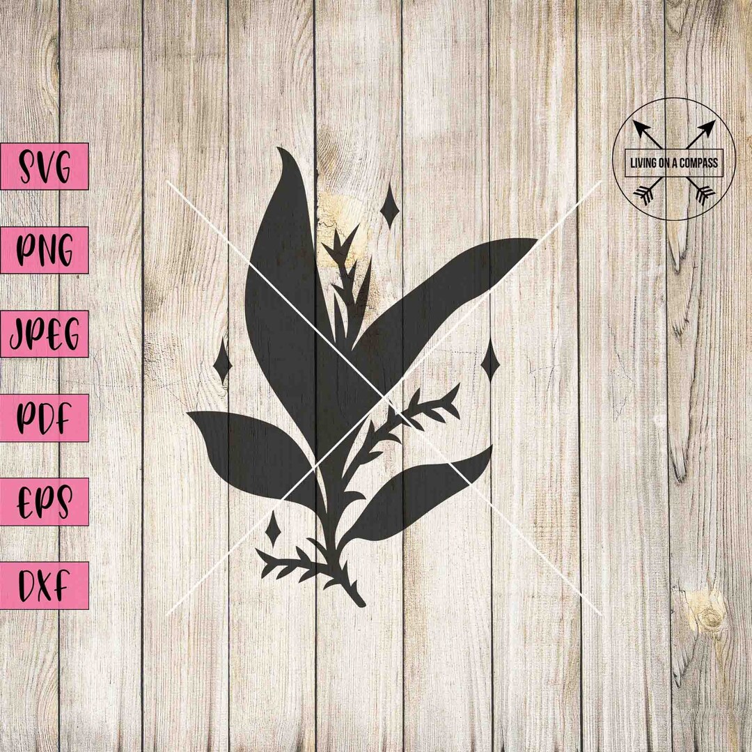 Leaf Svg 2, Plant Png, Plant Sticker, Plant Stickers, Plant Decor ...
