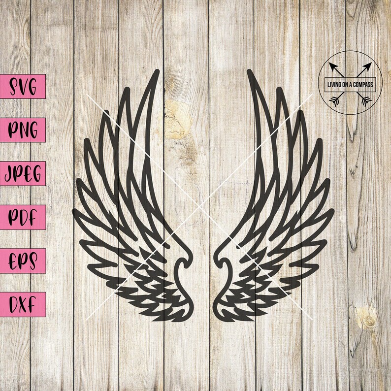 Wings Svg, Angel Wings Svg, Rip Svg, Wings Clip Art, Angel Wings ...