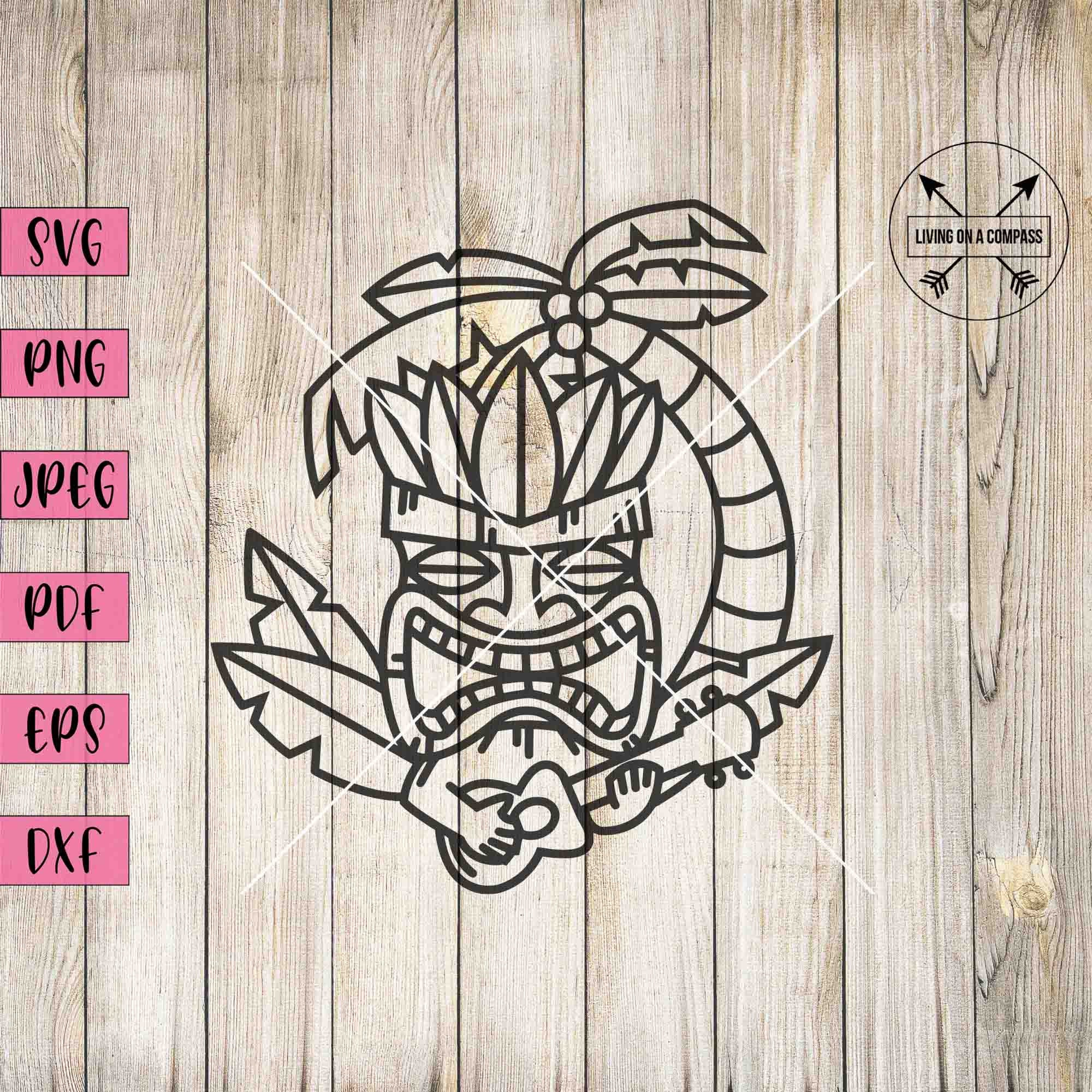 Tiki Svg Tiki Statue Tiki Bar Decor Tiki Bar Sign Luau - Etsy