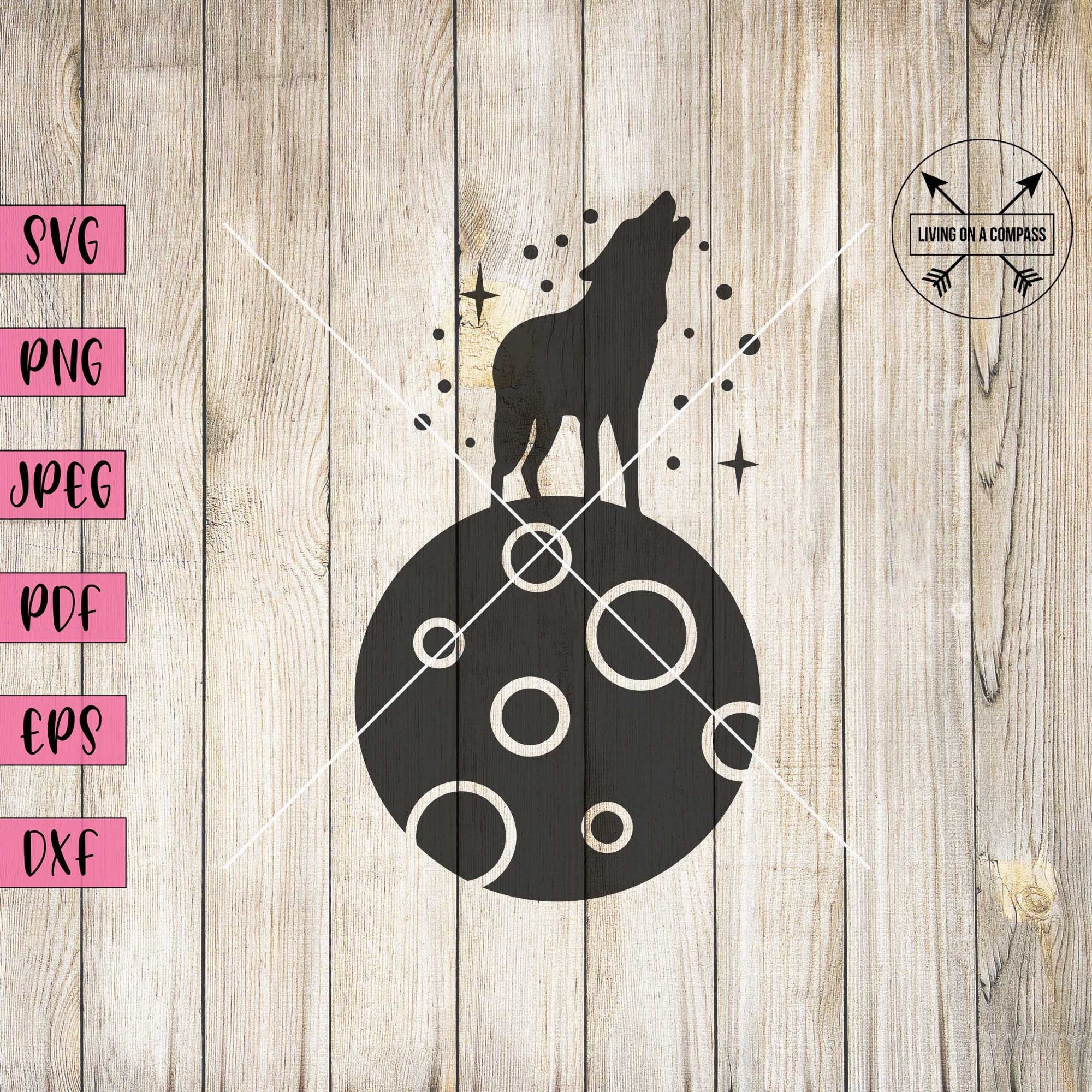 Wolf Svg Wolf Moon Svg Wolf Moon Art Moon Svg Moon - Etsy Australia