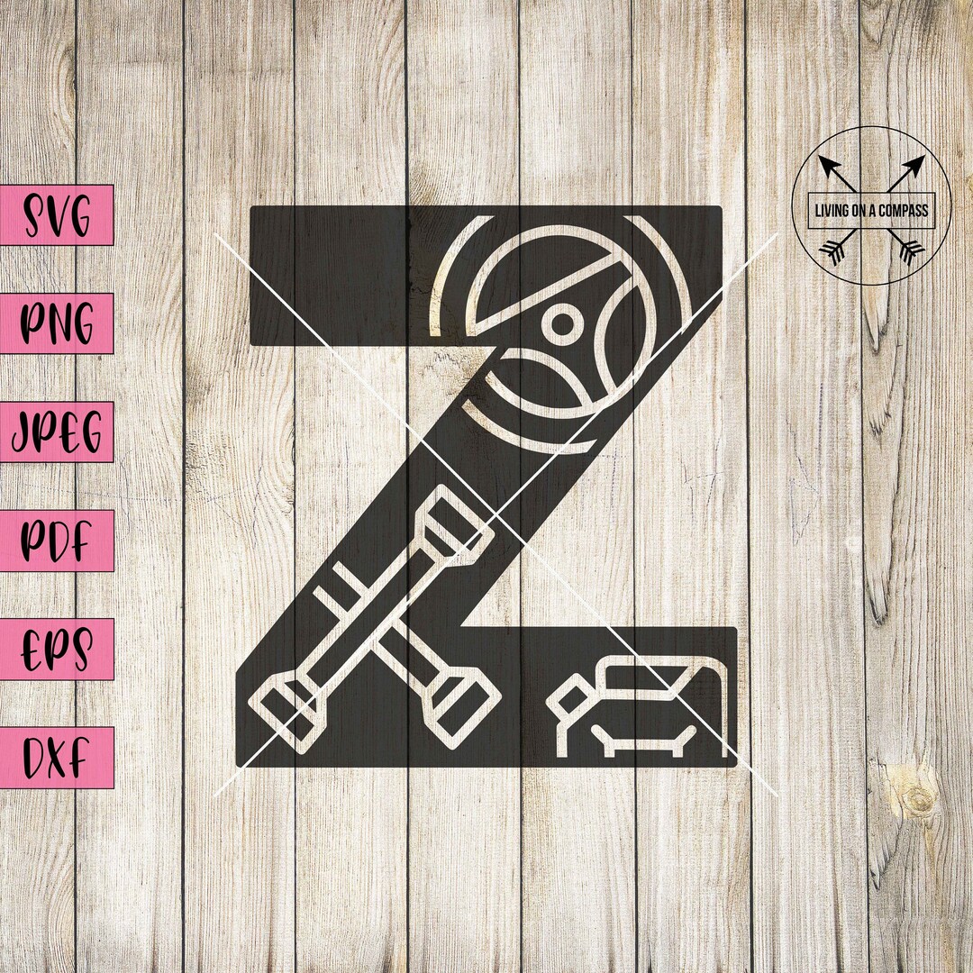 Letra mecánica z svg arte de letras personalizado - Etsy México