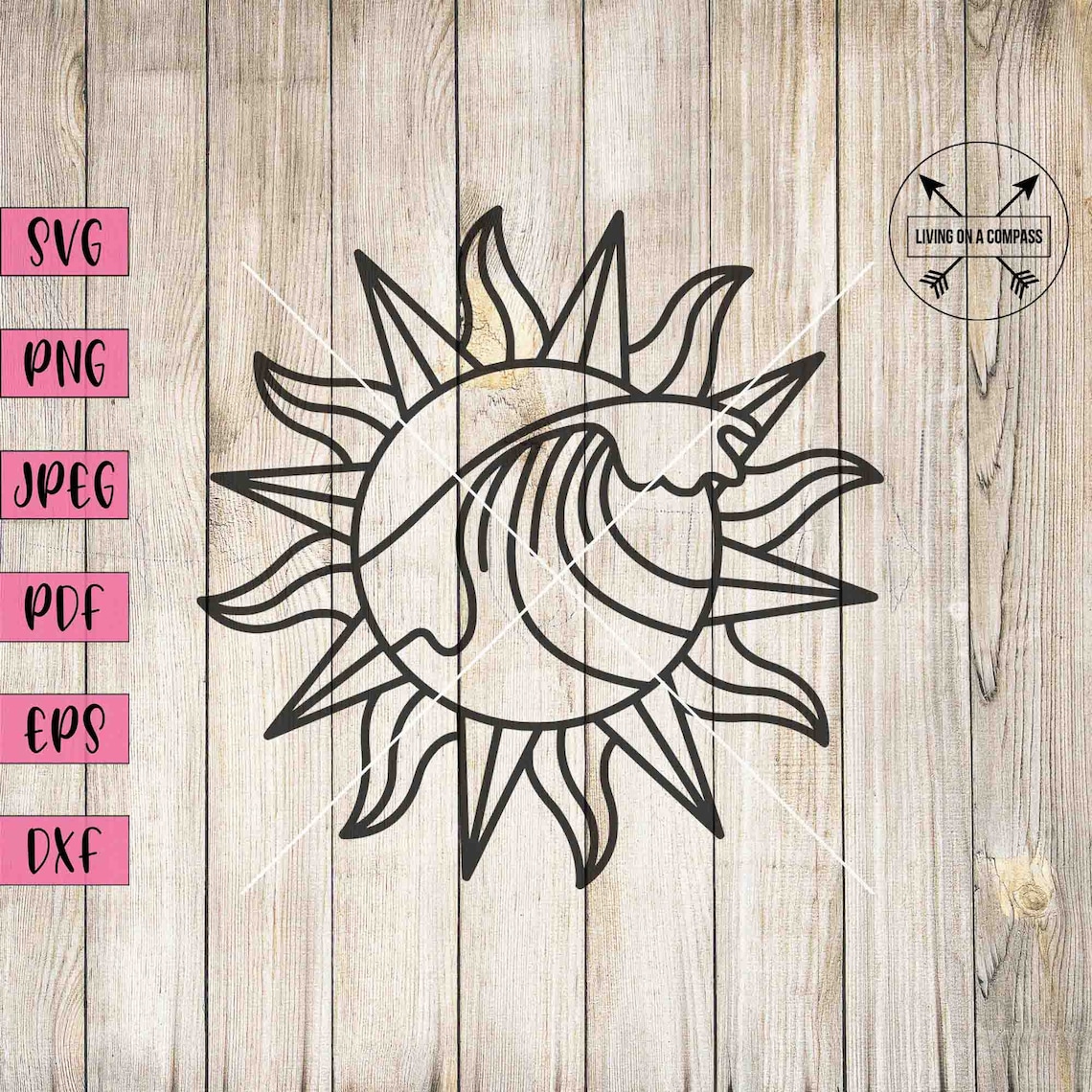 Sun Svg, Sun Clipart, Sun Png, Waves Svg, Waves Clip Art, Ocean Print ...