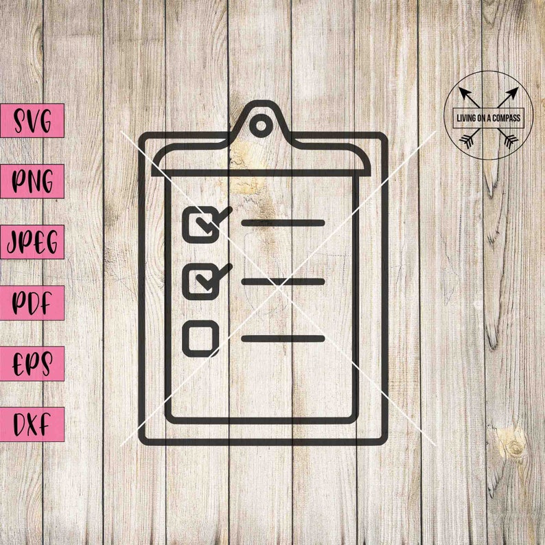 Clipboard Svg Clipboard Png to Do List Clipboard Cut File - Etsy