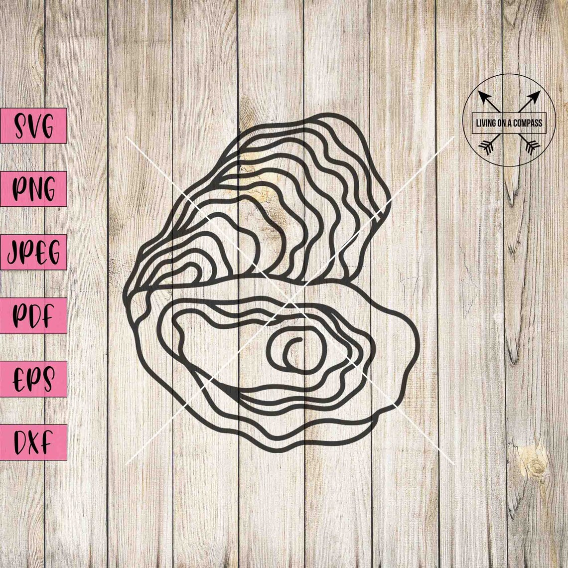 Oyster Svg, Ocean Svg, Ocean Clipart, Shell Svg, Shell Png, Under the ...