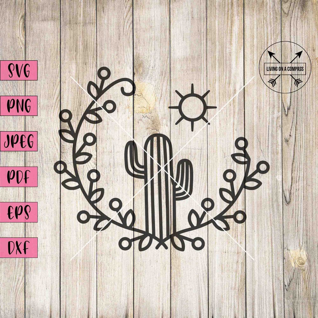 Cactus Svg, Cactus Clipart, Desert Svg, Cactus Print, Cute Cactus Clip ...