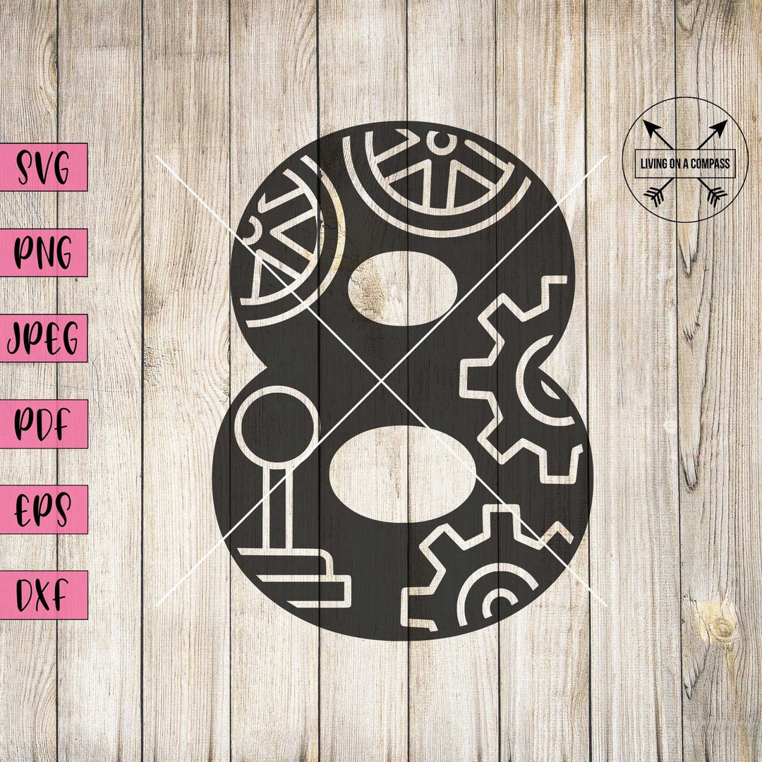 Mechanical Number 8 Svg Automotive Art Cogs Gears Gear Svg - Etsy