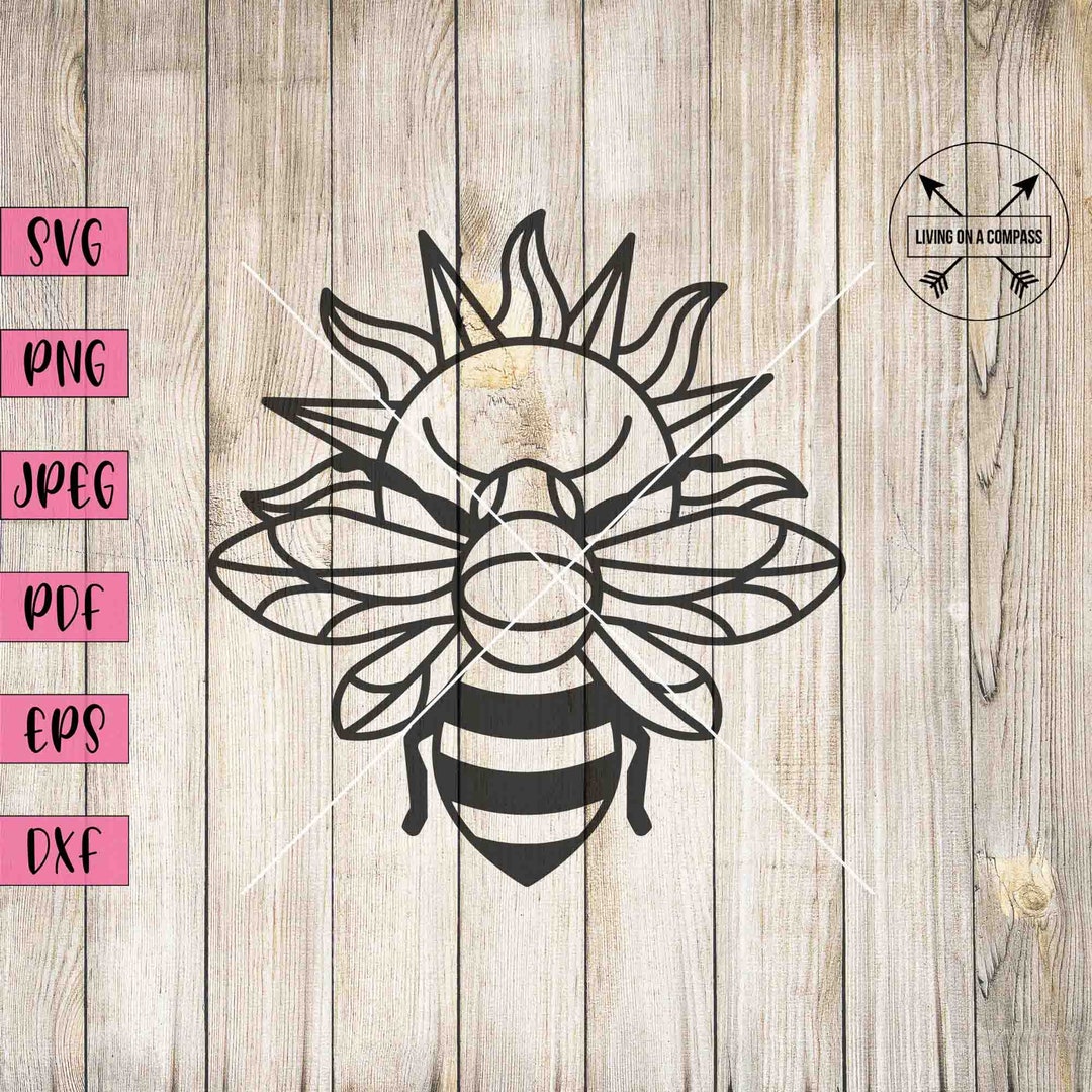 Bee Svg, Bee and Sun, Bumble Bee Png, Insect Svg, Honey Bee Svg, Bumble ...