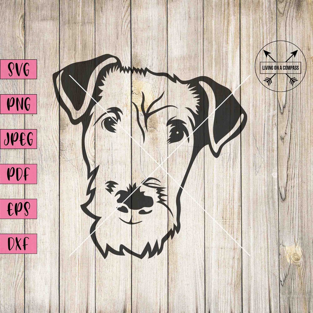 Airedale Terrier Svg, Airedale Terrier Art, Airedale Terrier Gifts, Dog ...