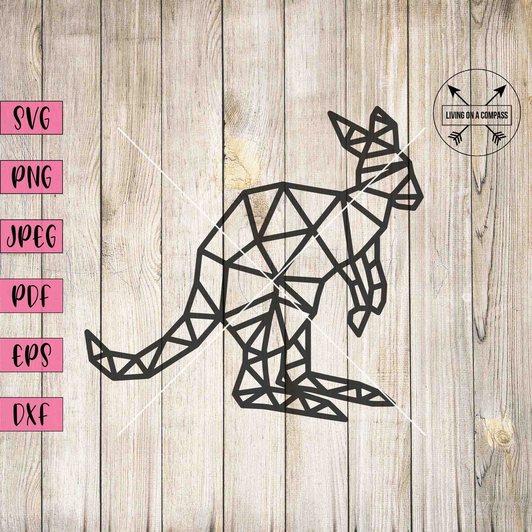 Geometric Kangaroo, Kangaroo Svg, Kangaroo Png, Australia Clipart ...