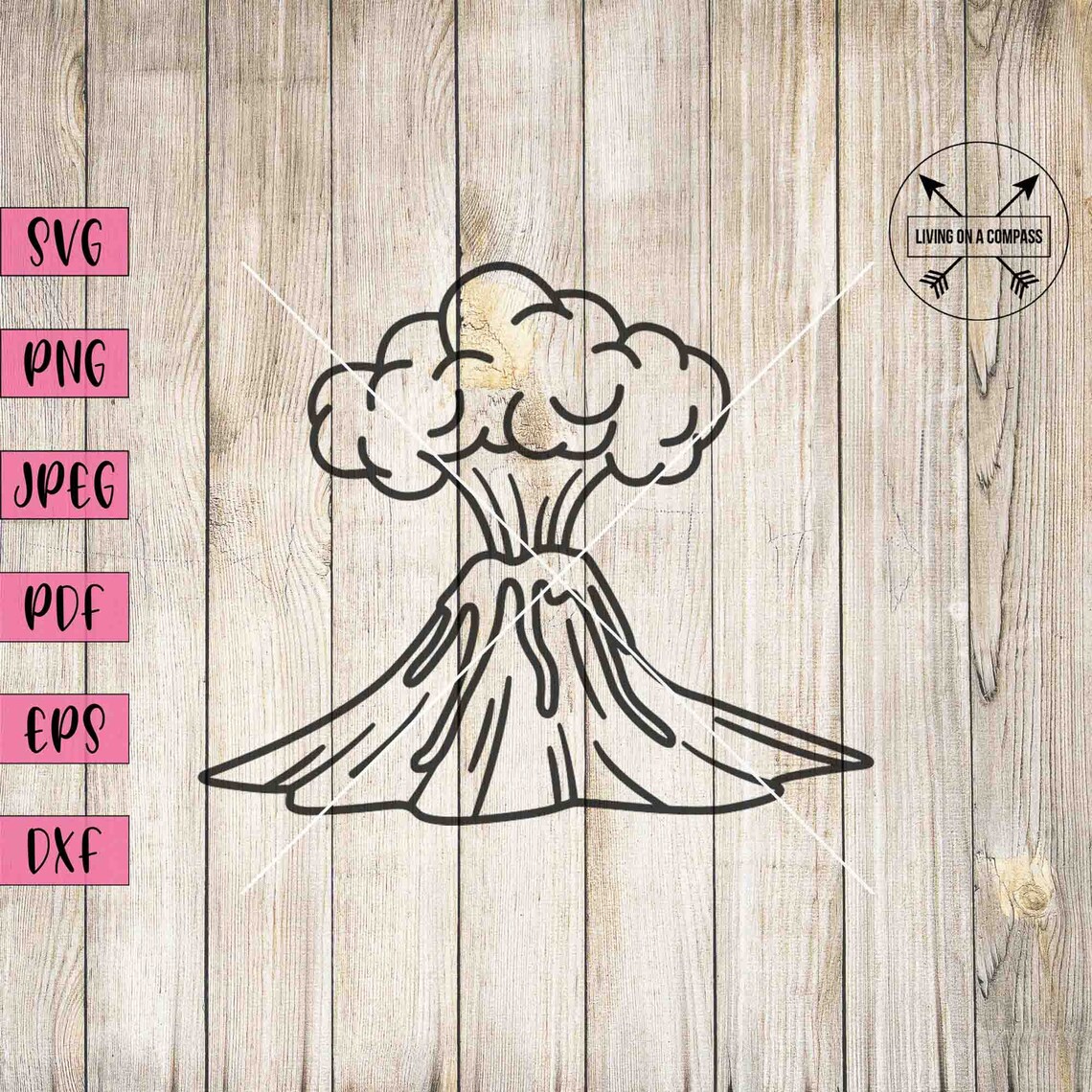 Volcano Svg, Volcano Clipart, Science Classroom Decor, Science Svg ...