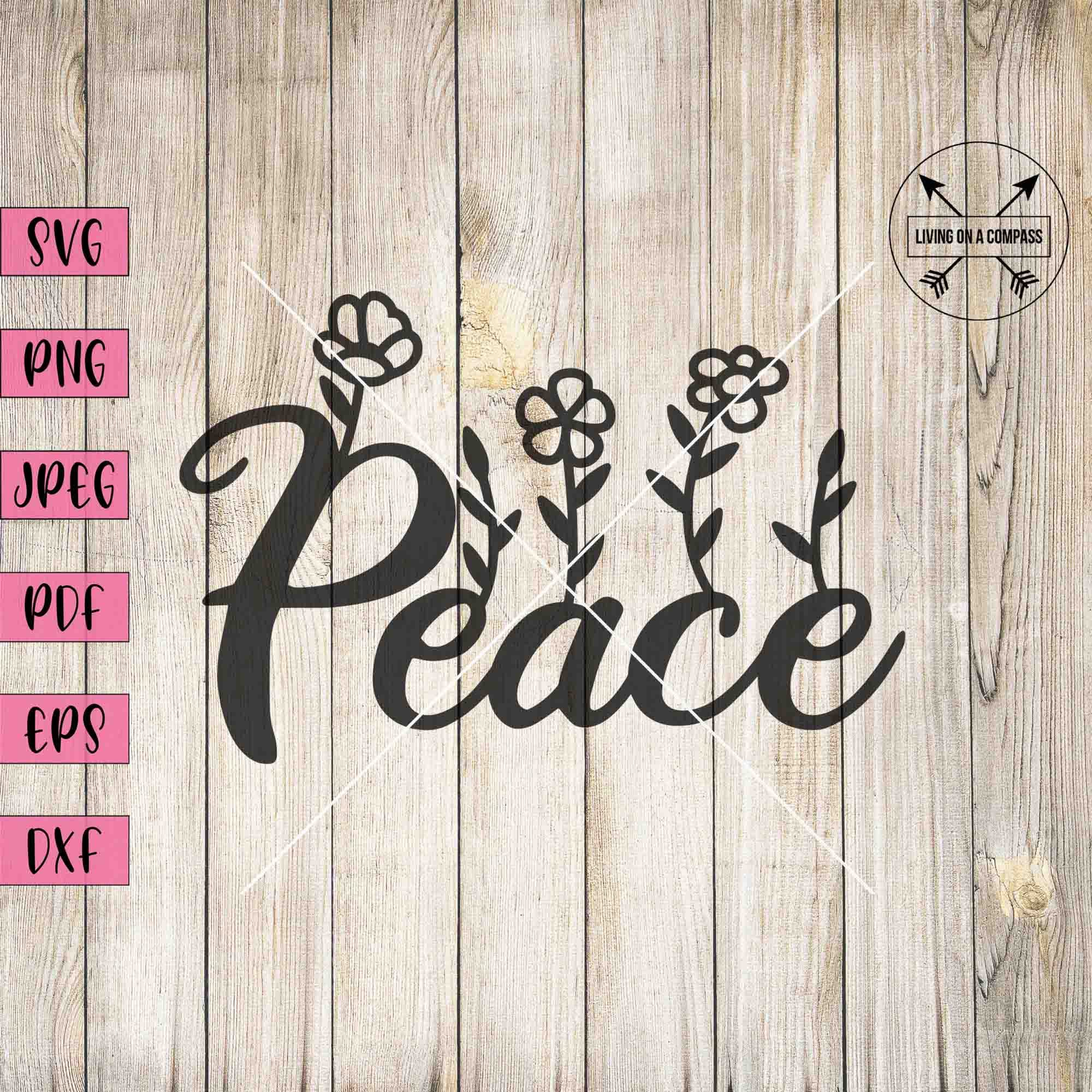 Peace Svg Peace Png Peace Clipart Peace Decal Peace Word - Etsy