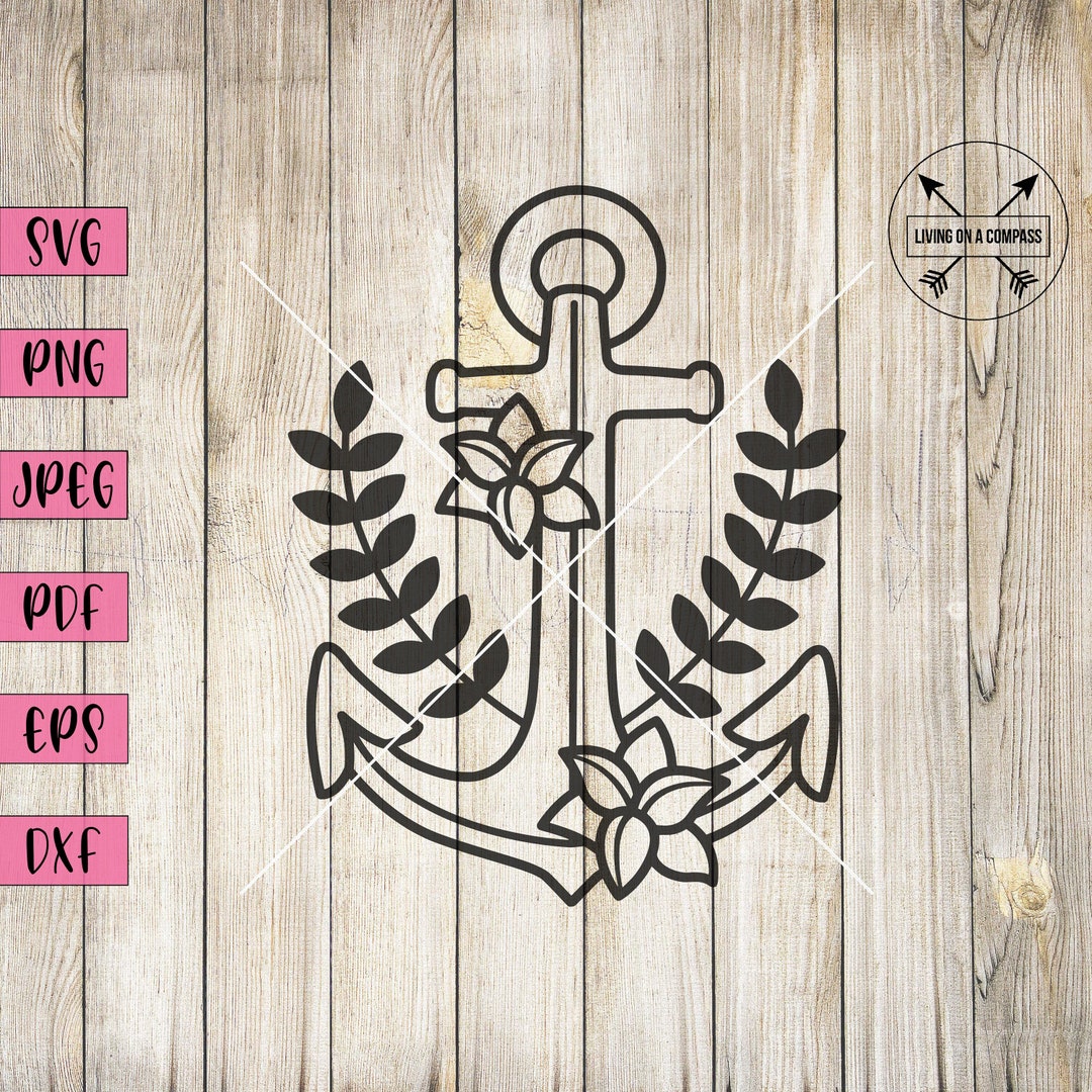 Anchor Svg, Nautical Svg, Nautical Clipart, Nautical Clip Art, Nautical ...