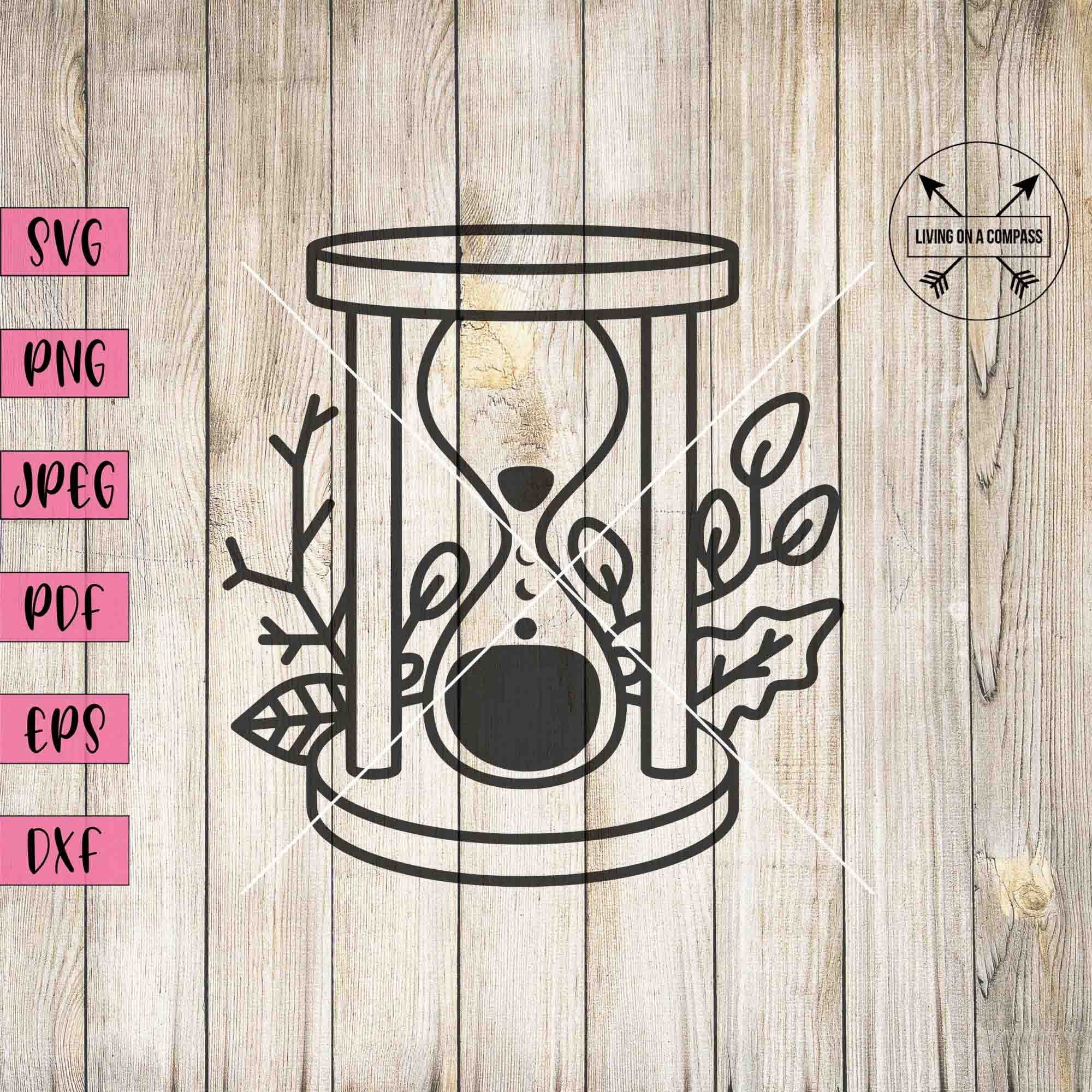 Floral Hourglass Svg, Hourglass Sand Ceremony, Hourglass Sand Timer ...