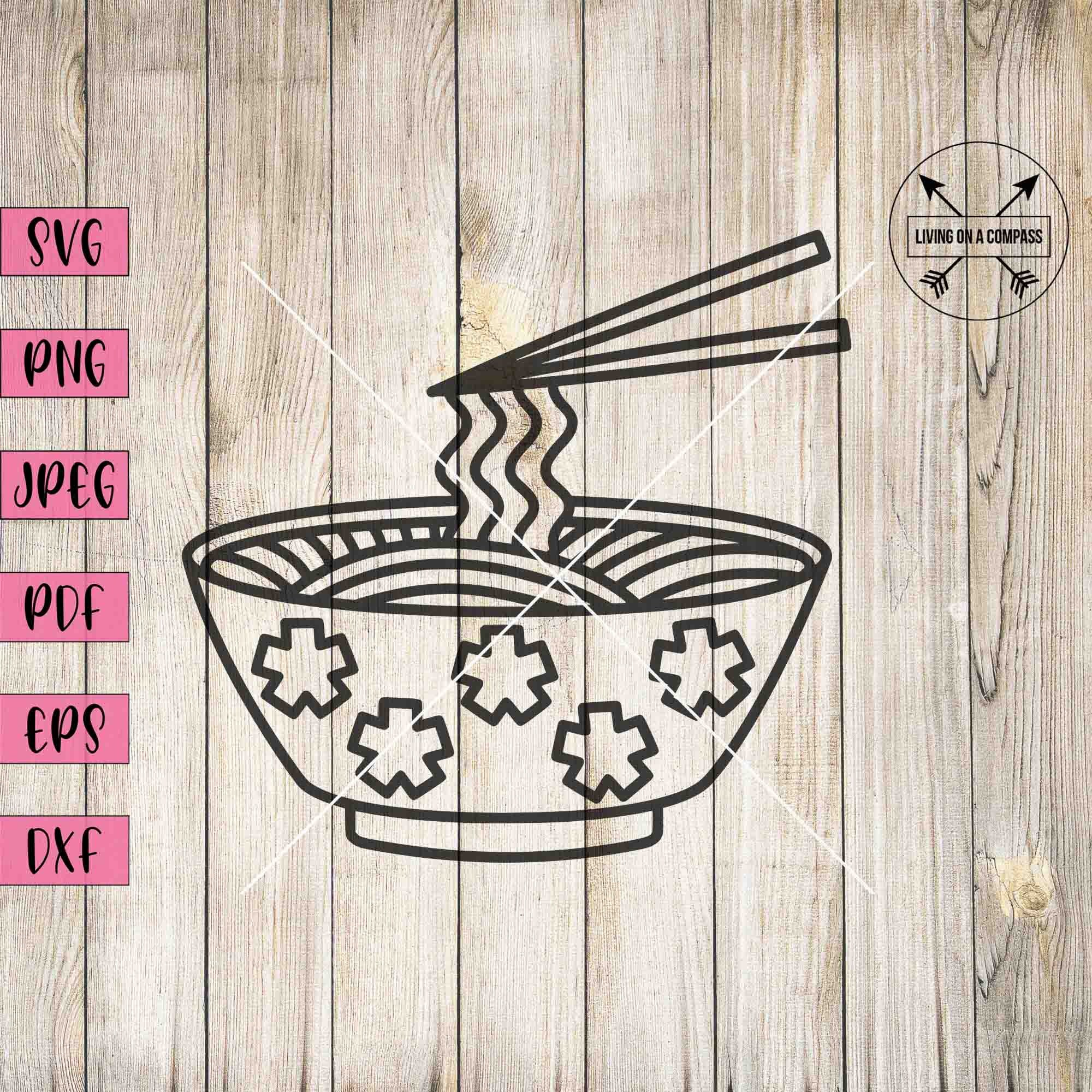 Ramen Svg, Ramen Clipart, Food Svg, Food Clipart, Japanese Stickers ...