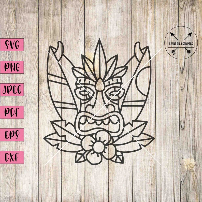 Tiki Svg, Surfboard Svg, Surf Art, Tiki Statue, Tiki Bar Decor, Tiki ...