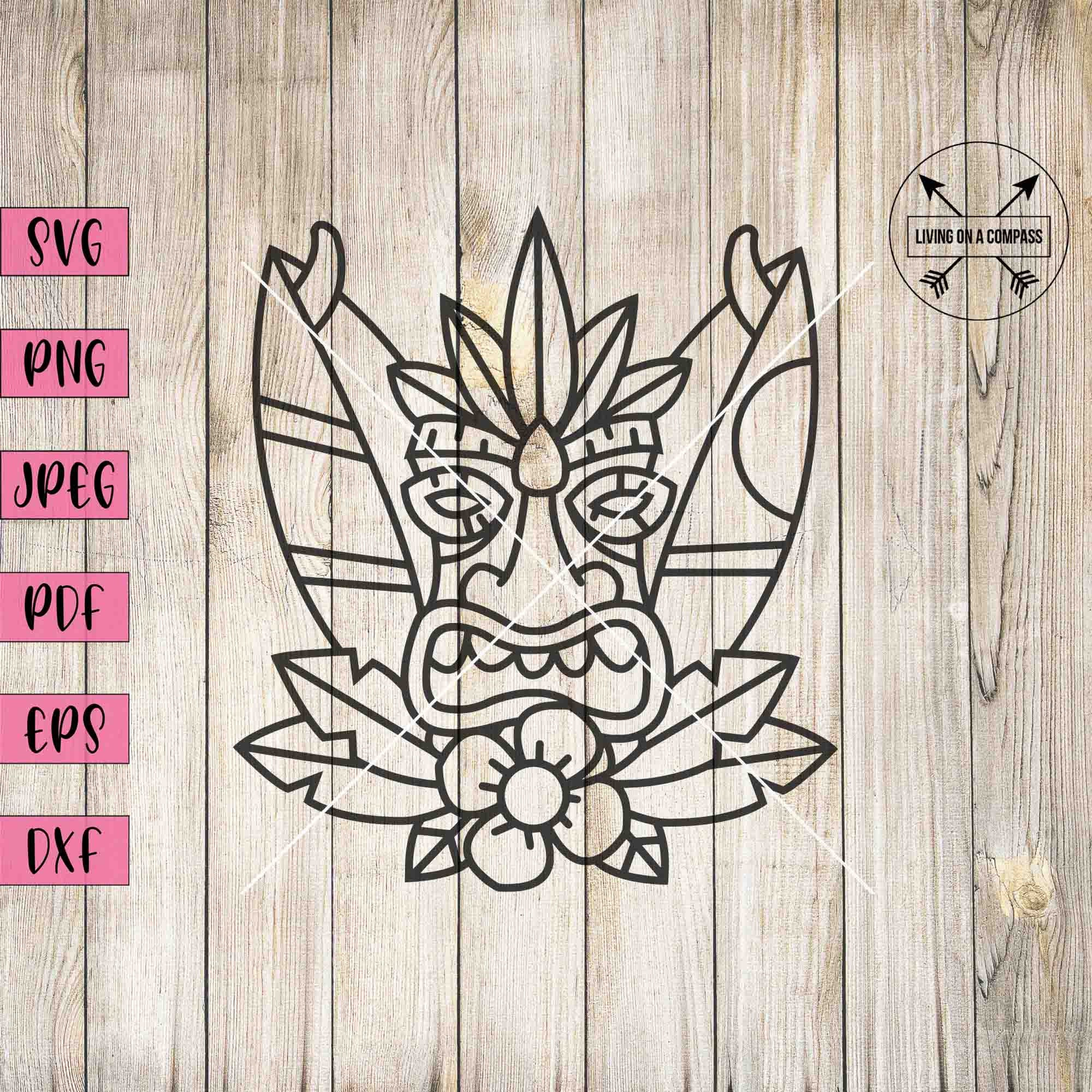 Tiki Svg Surfboard Svg Surf Art Tiki Statue Tiki Bar - Etsy