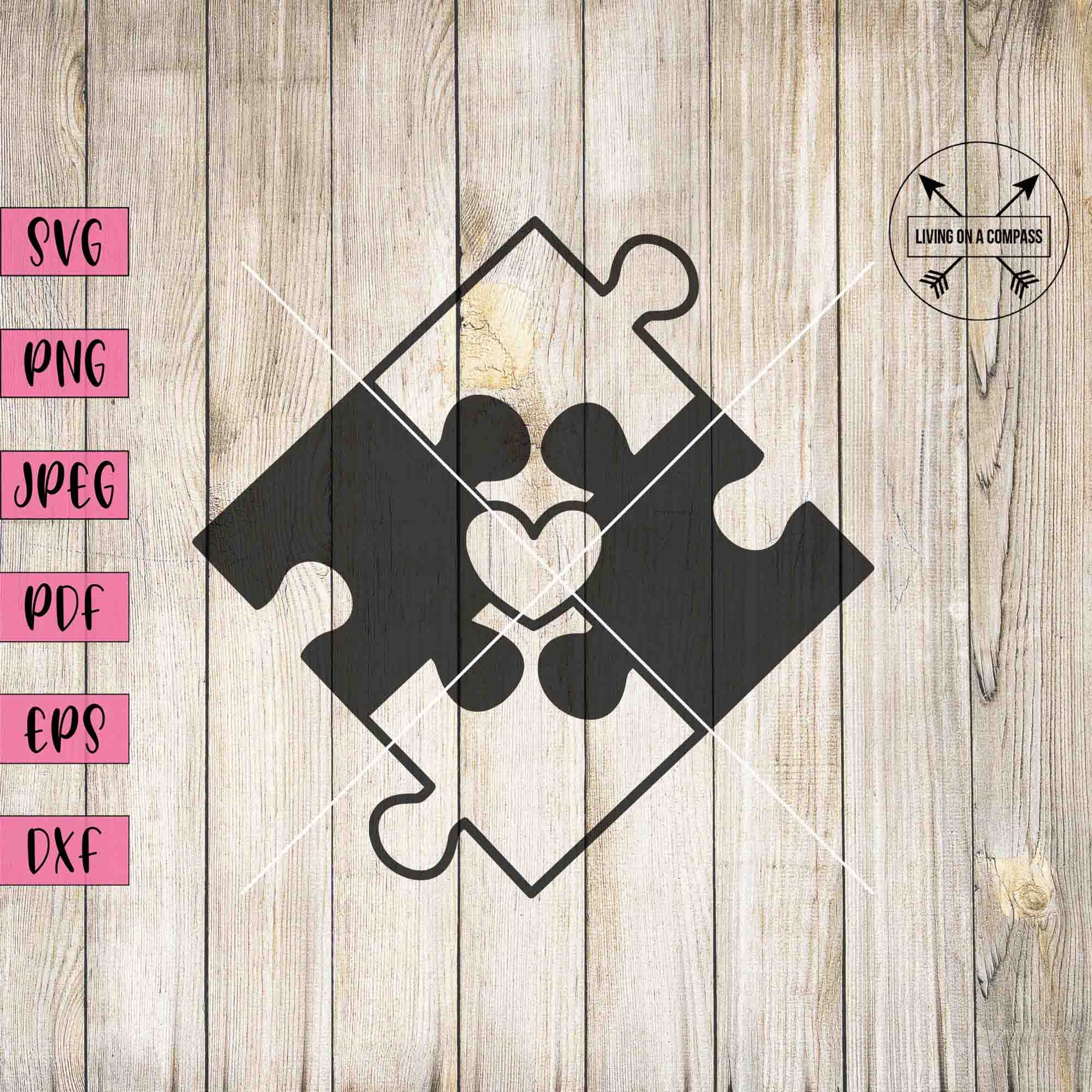 Heart Puzzle Svg, Puzzle Clipart, Puzzle Art, Puzzle Piece Svg, Jigsaw ...