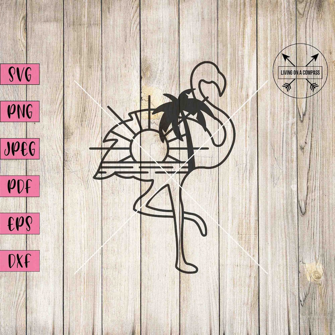 Flamingo Svg, Flamingo Png, Flamingo Clipart, Beach Clip Art, Flamingo ...