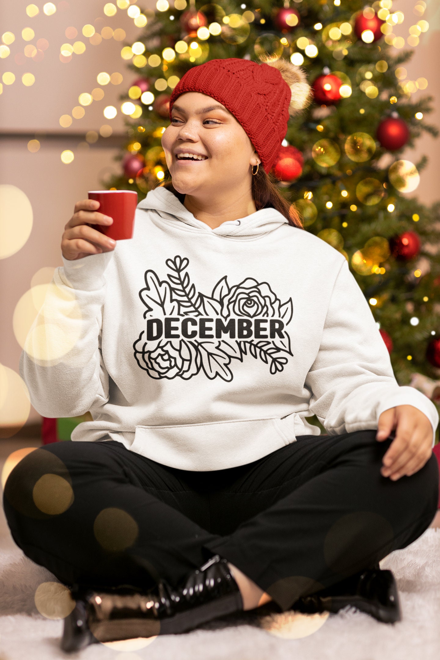 December Svg, Floral Word Art Svg, Birth Month Svg, Flower Birth Month ...