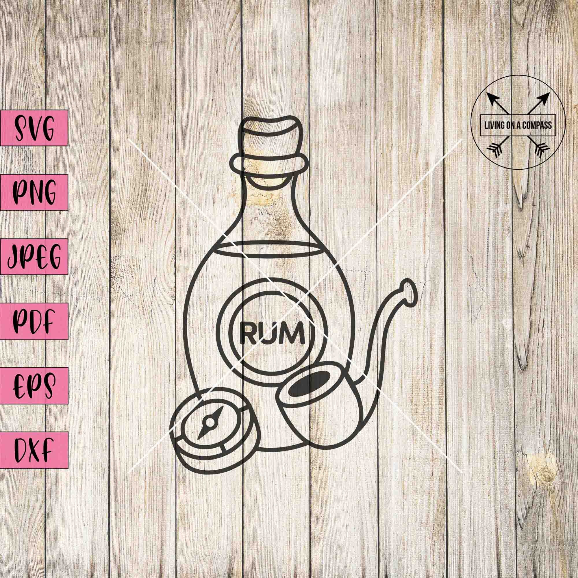 Rum Svg Compass Svg Pirate Clipart Smoking Pipe Pirate - Etsy Australia