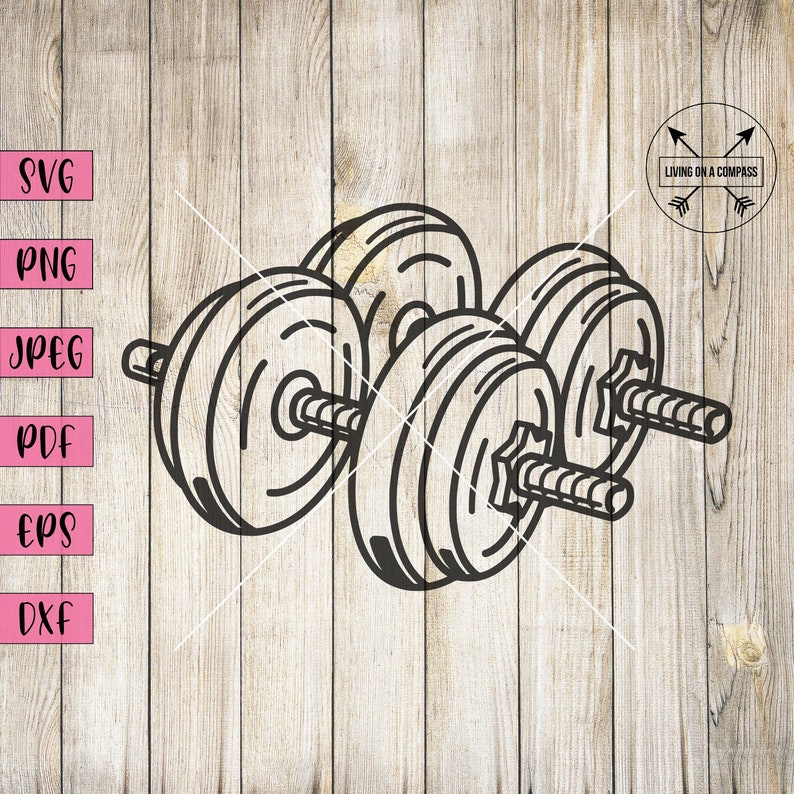 Pesas svg ejercicio svg barra svg entrenamiento svg - Etsy México