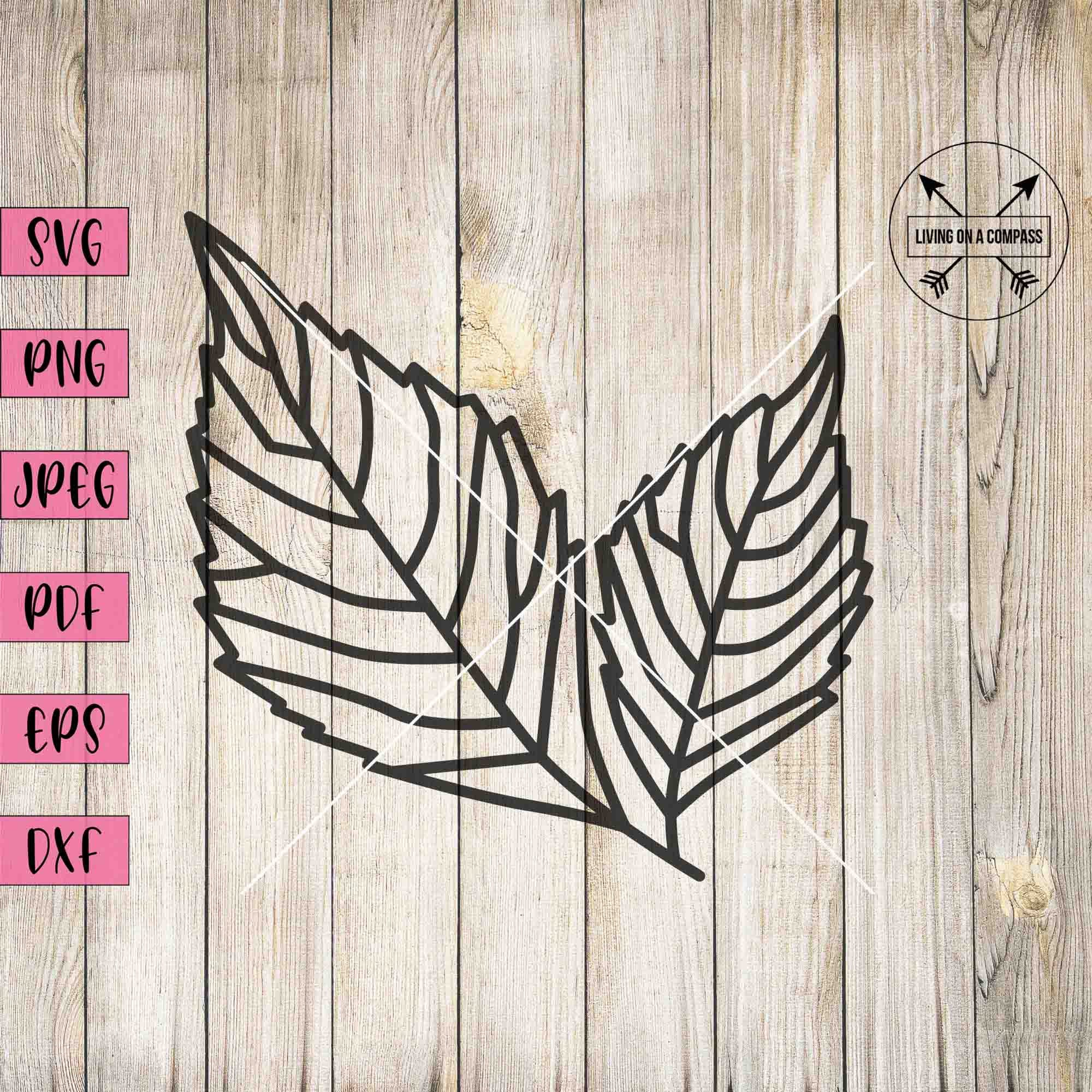 Hoja svg hojas svg hojas arte planta png pegatina de - Etsy México