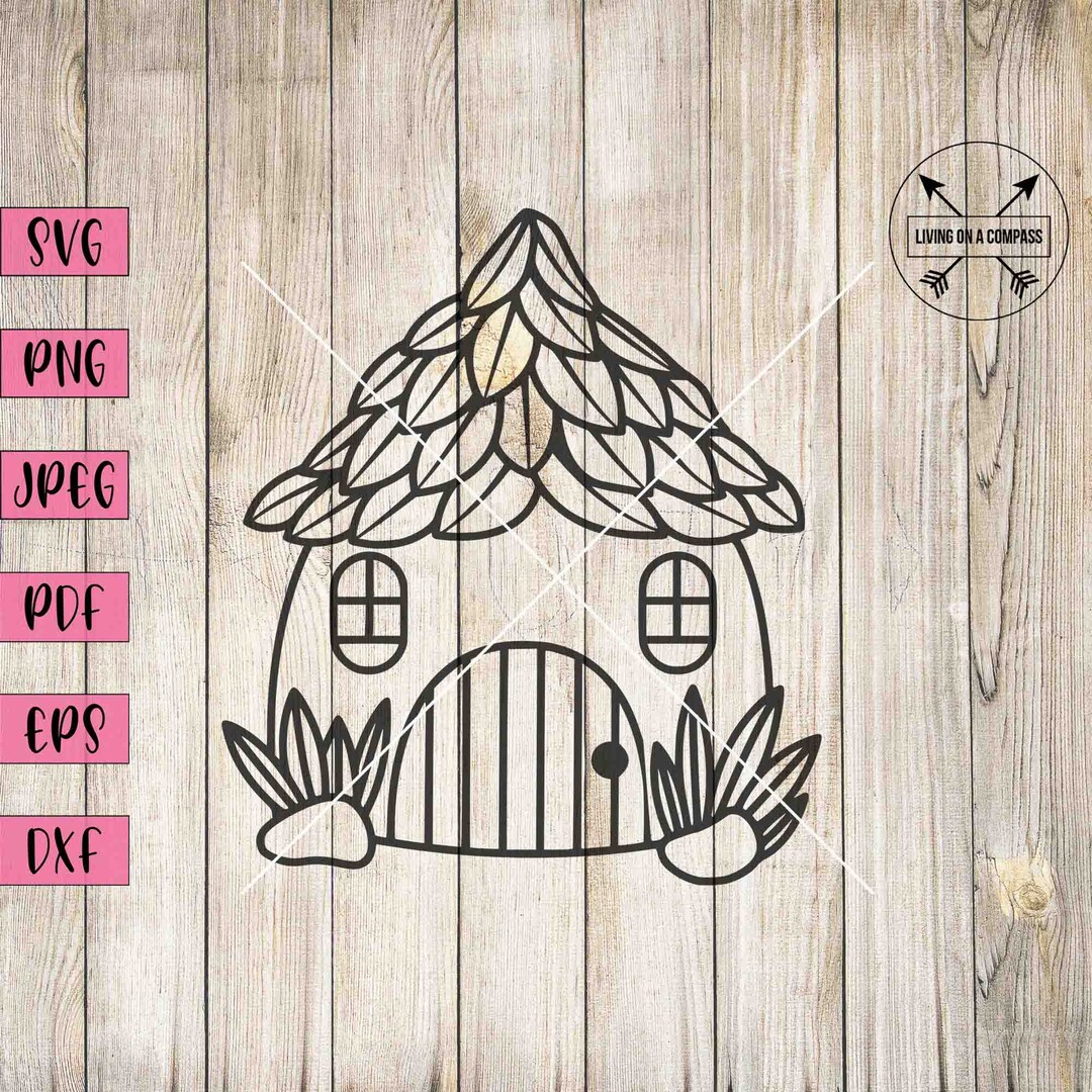 Mushroom House Svg Garden Gnome Png Gnome Svg Fairytale - Etsy