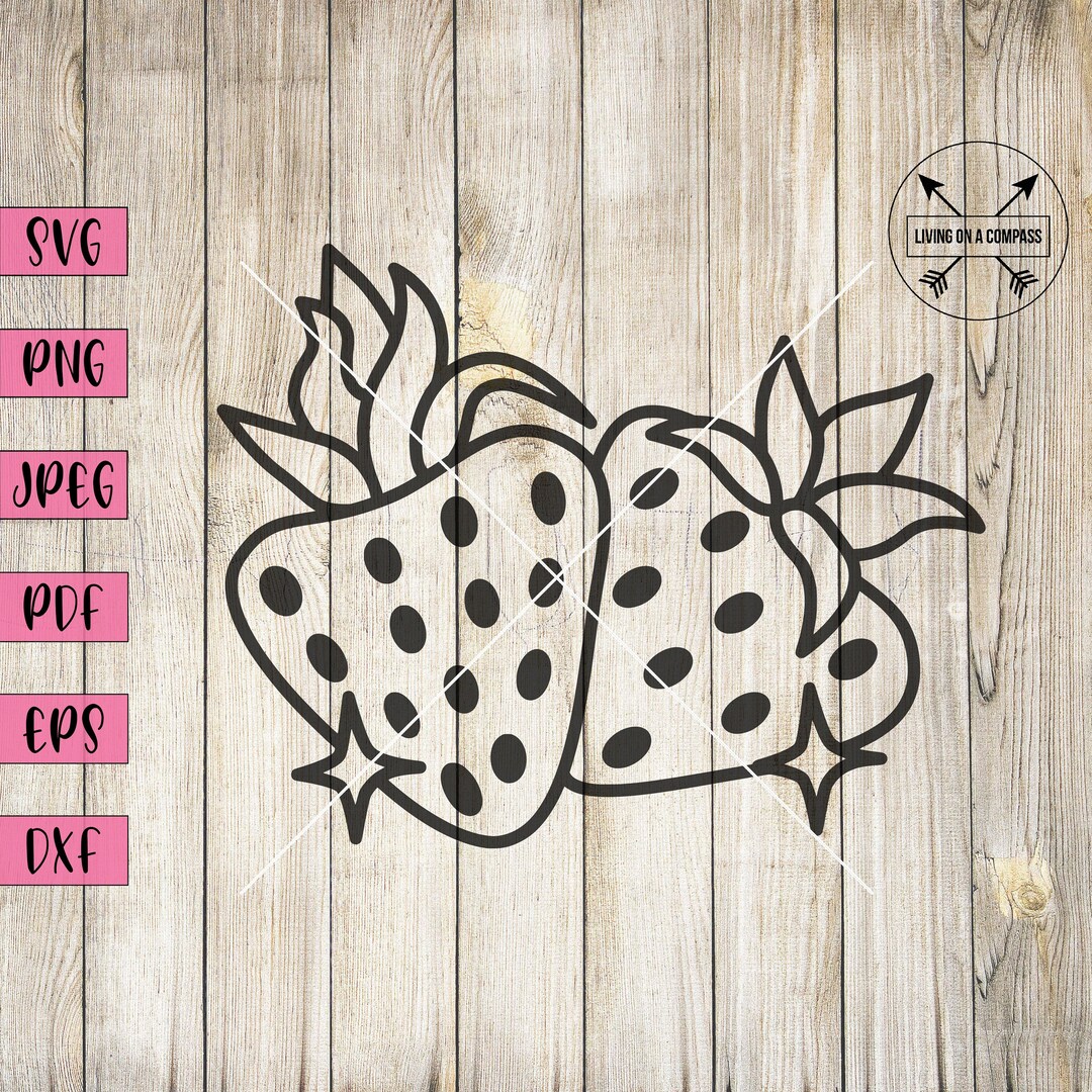 Strawberry Svg, Fruit Svg, Fruit Clipart, Fruit Wall Art, Fruit Art ...
