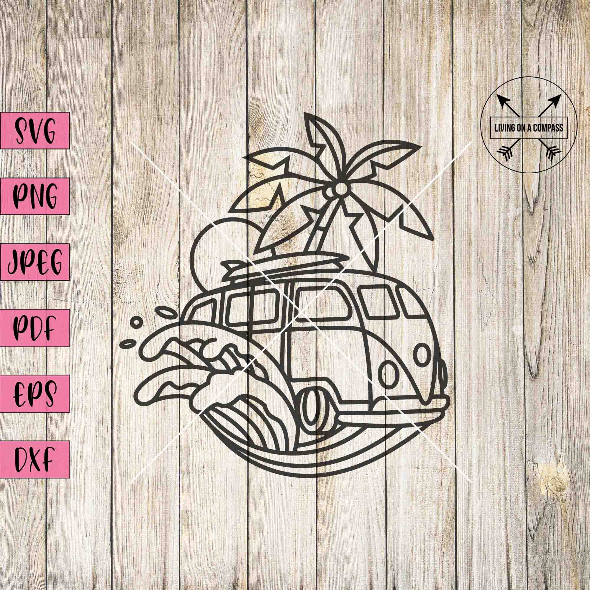 Van Svg, Beach Van, Hippie Car, Hippie Svg, Hippie Clipart, Hippie ...