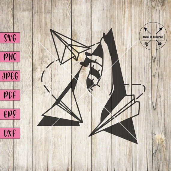 Plane Svg Paper Airplane Svg Hand Svg Paper Airplane Svg - Etsy