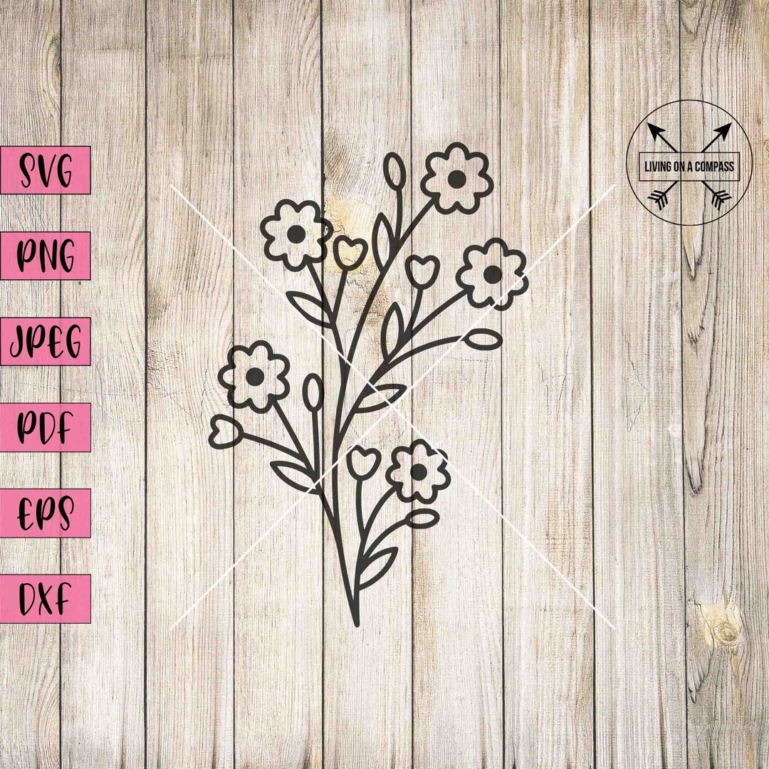 Daisies Svg, Flower Clipart, Floral Svg, Spring Flower Svg, Floral ...