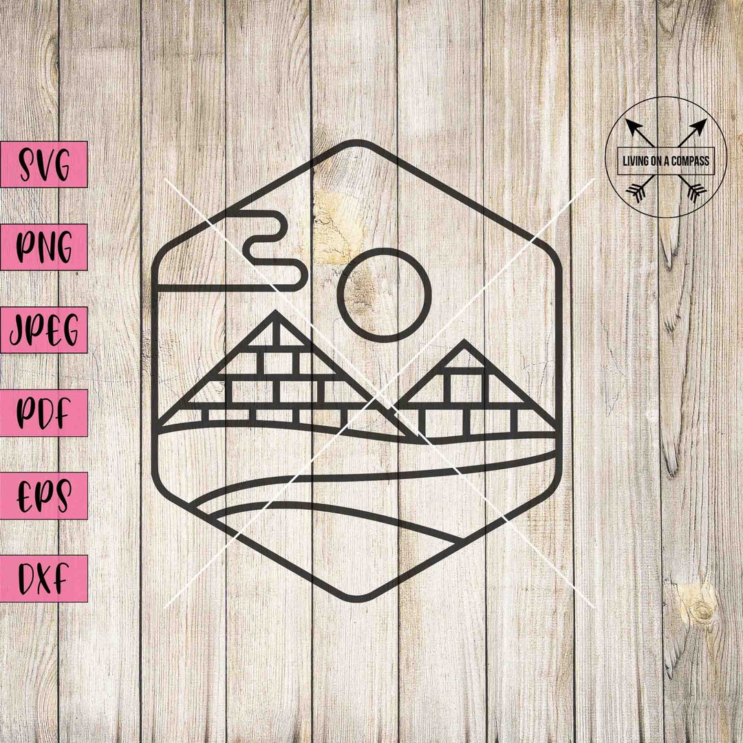 Pyramids Svg, Egyptian Pyramids, Pyramids Cut File, Pyramids Vector ...