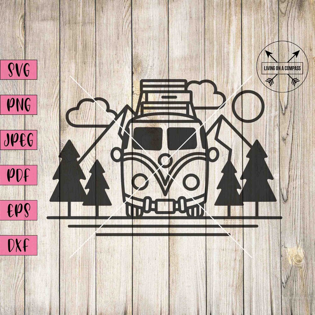 Van Svg, Van Png, Travel Svg, Travel Png, Travel Clipart, Vacation Svg ...