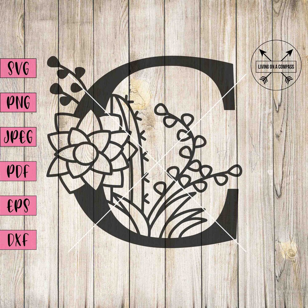 Cactus Letter C Svg, Letter C Png, Cactus Alphabet, Succulent Letters ...