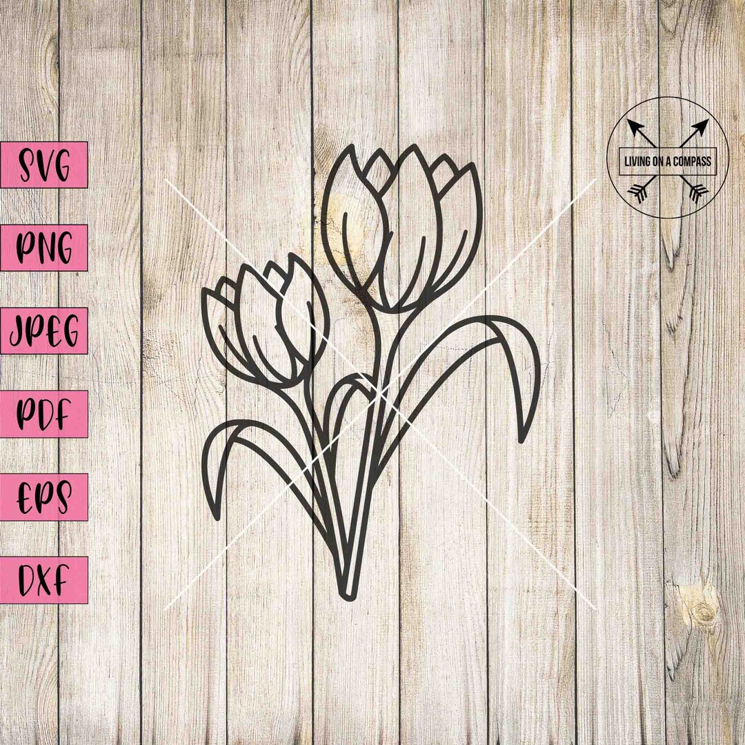 Tulips Svg, Tulips Clipart, Flowers Svg, Tulip Svg, Tulip Clip Art ...