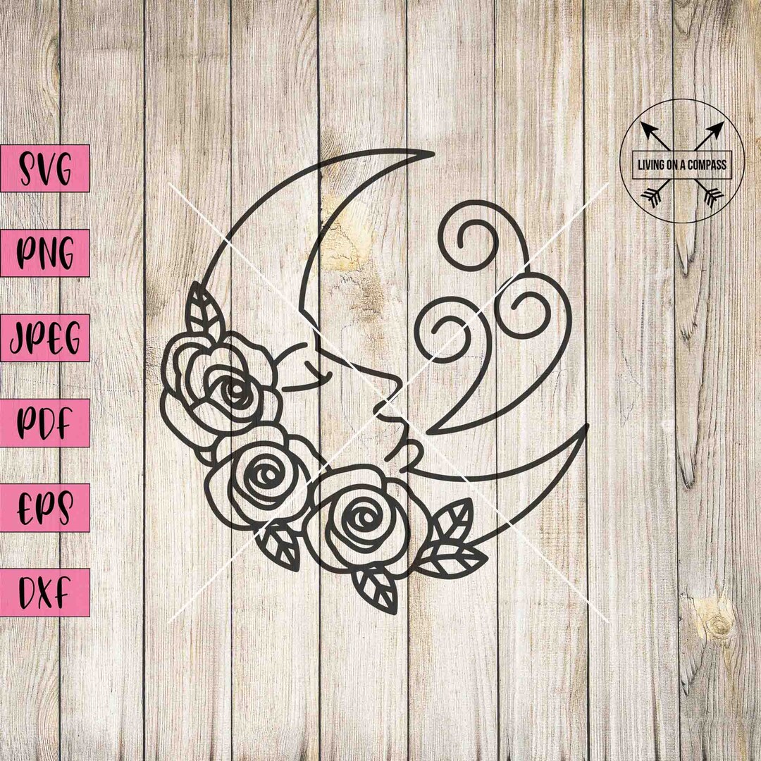 Moon Face Svg, Moon Decoration, Moon Stickers, Moon Art, Moon Art Print ...