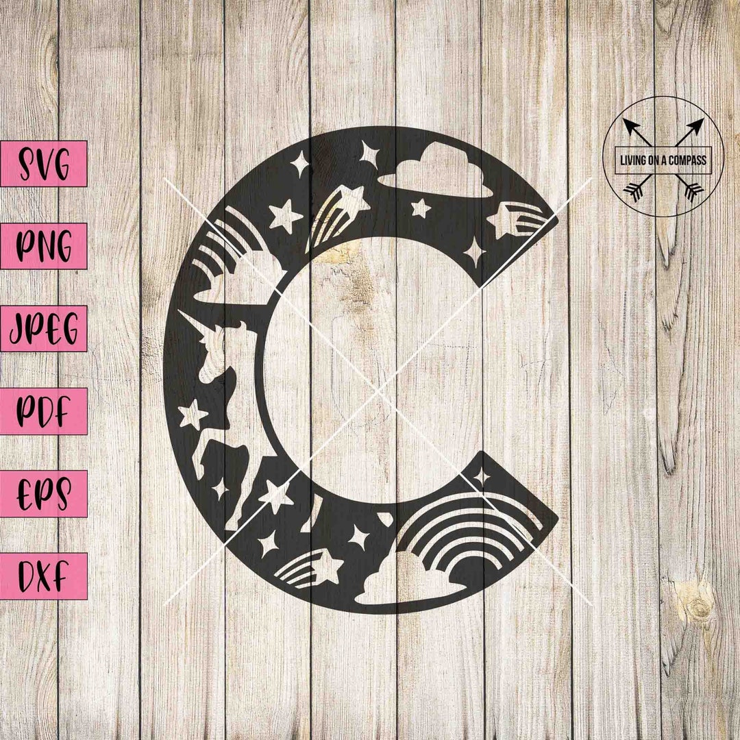 Unicorn Letter C Svg, Letter C, Alphabet Svg, Alphabet Png, Pattern ...
